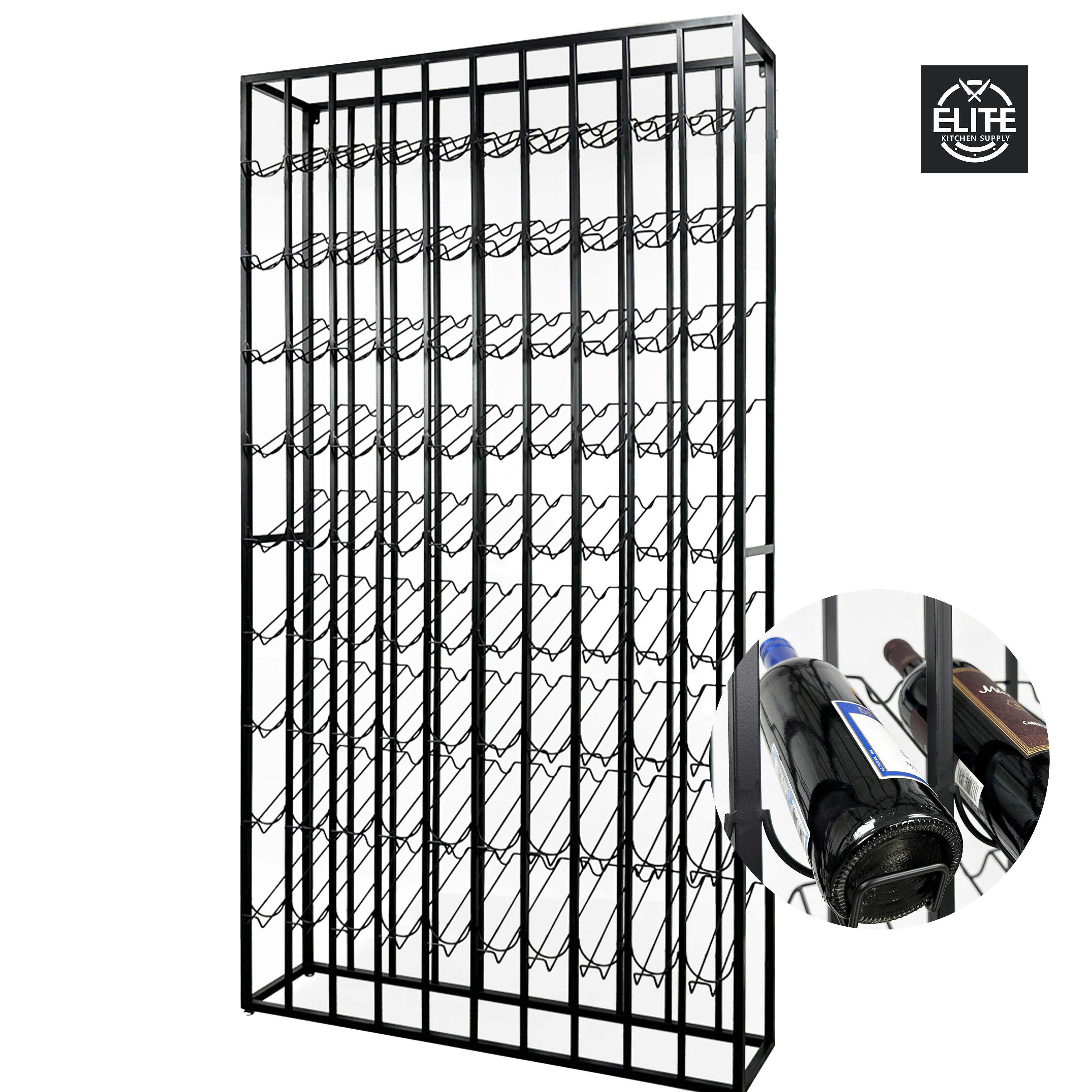90 Bottles Metal Wine Rack, Commercial Wine Rack Heavy Duty Comes ...