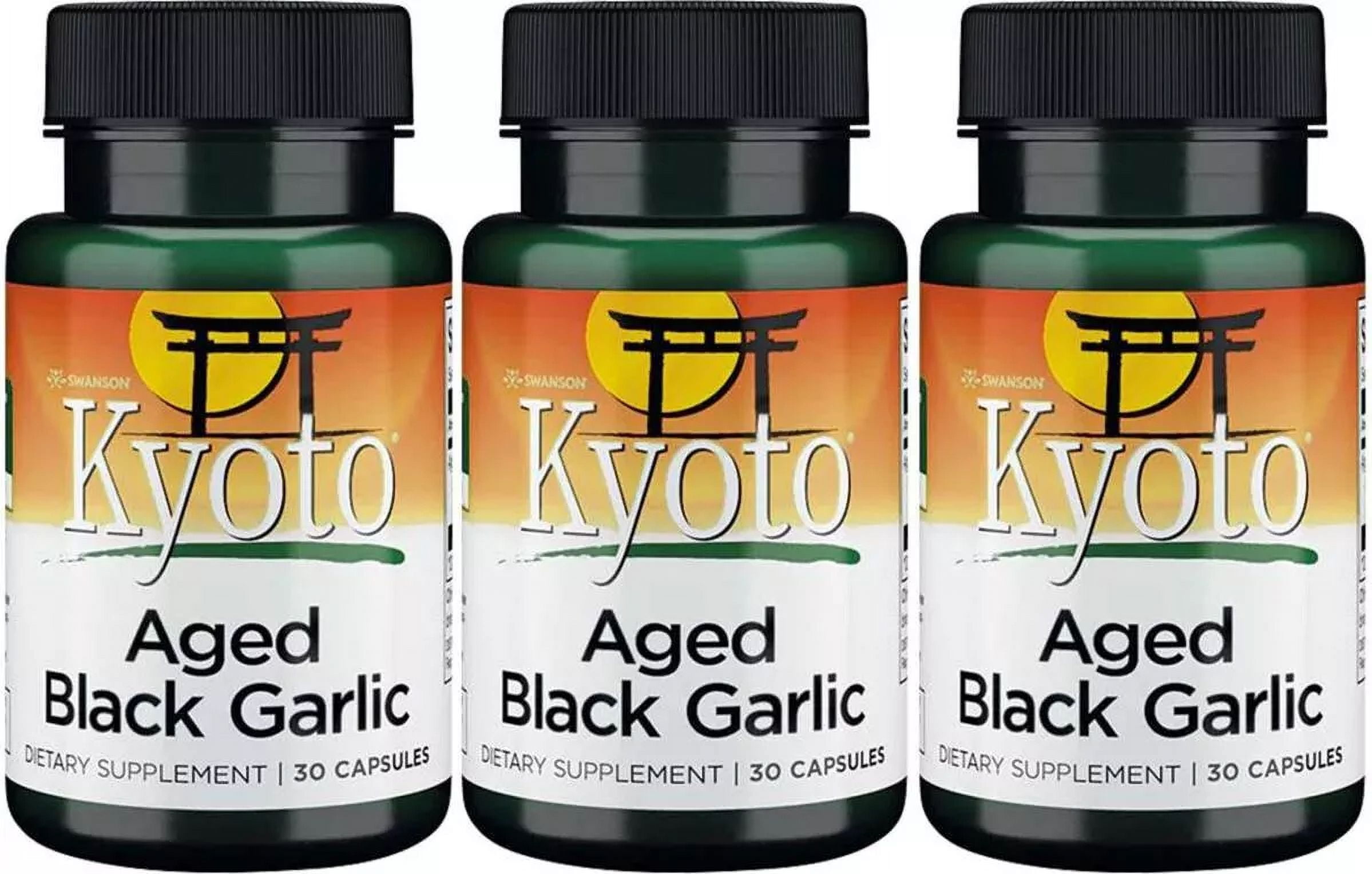 90_Caps_Kyoto_Aged_Black_Garlic_650_Mg_3X_30_Caps_Polyphenol_Allicin_+_Bonus - Walmart.com