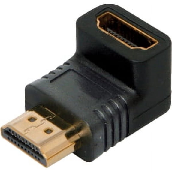 90 DEGREE HDMI A MALE TO HDMI A FEMALE ADAPTER M/F PORT SAVER ...