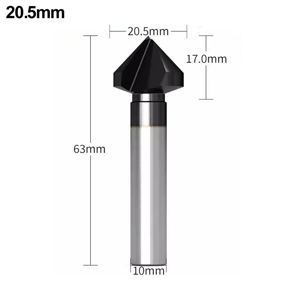 Double Angle Carbide Chamfer Cutter, Top And Bottom Angle 3/16 To 1 ...