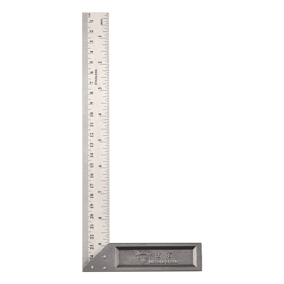 90 Degree 25cm Length Stainless Steel L-Square Angle Ruler - Walmart.com