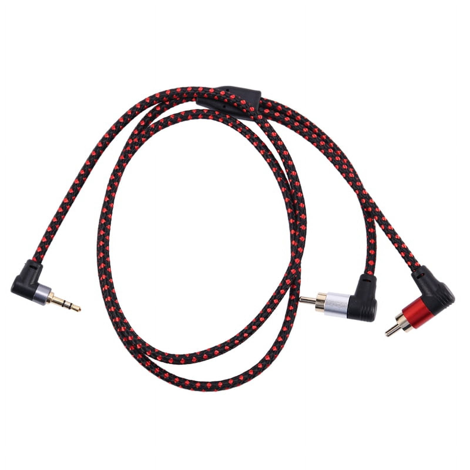 90 Degree 3.5mm Male to 2 RCA AUX Y Microphone Plug for Laptop 1M ...