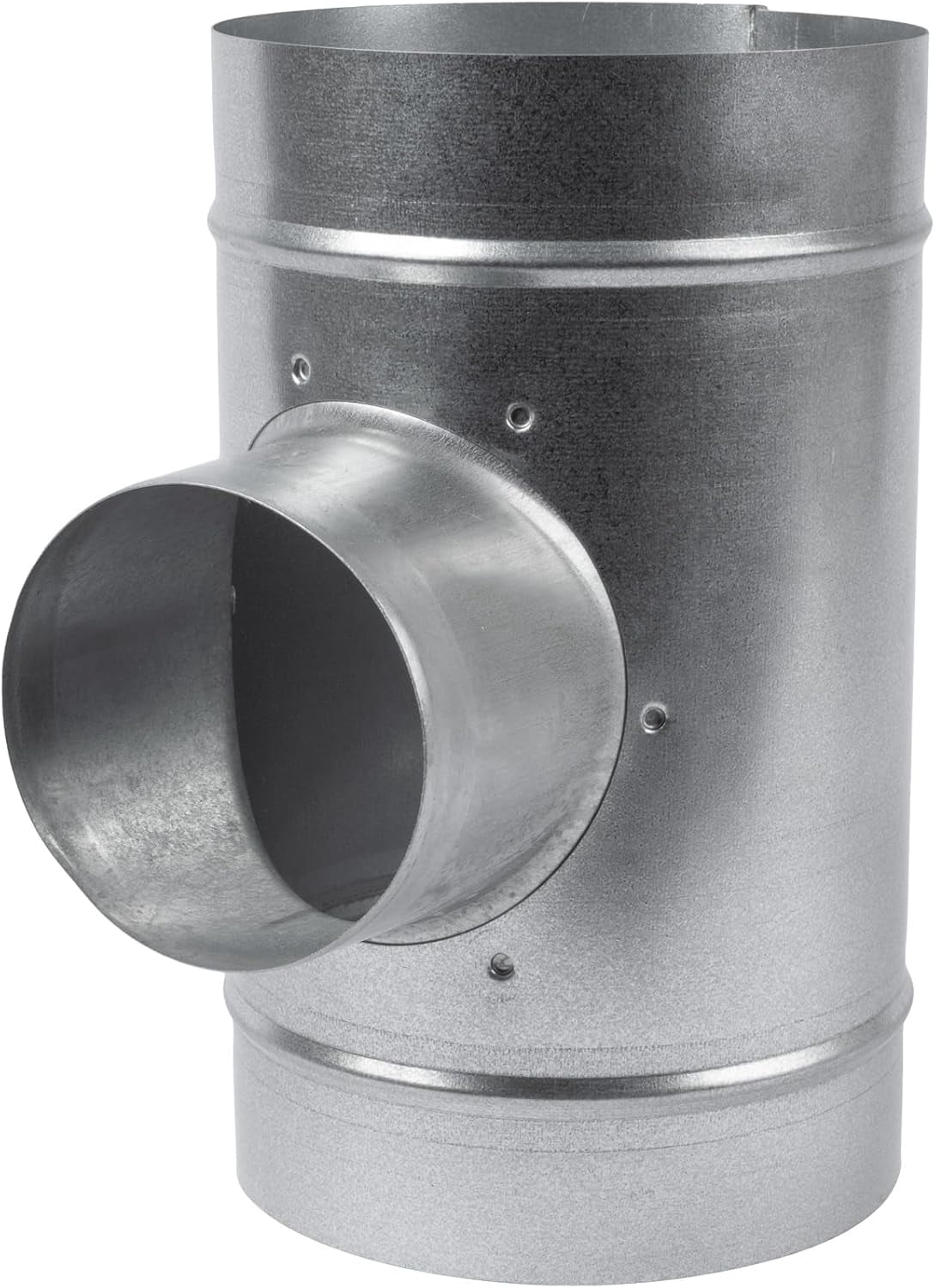 90 Degree 6 X 6 X 4 Inch T Shape Duct Splitter - Metal 3 Way Fitting ...