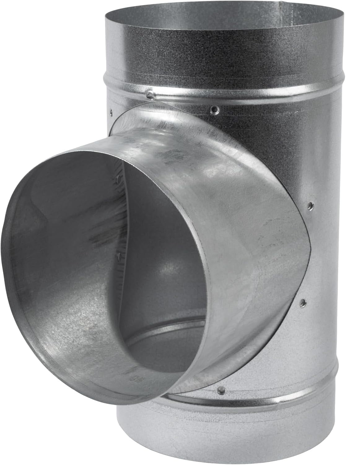 90 Degree 6 X 6 X 6 Inch T Shape Duct Splitter - Metal 3 Way Fitting ...