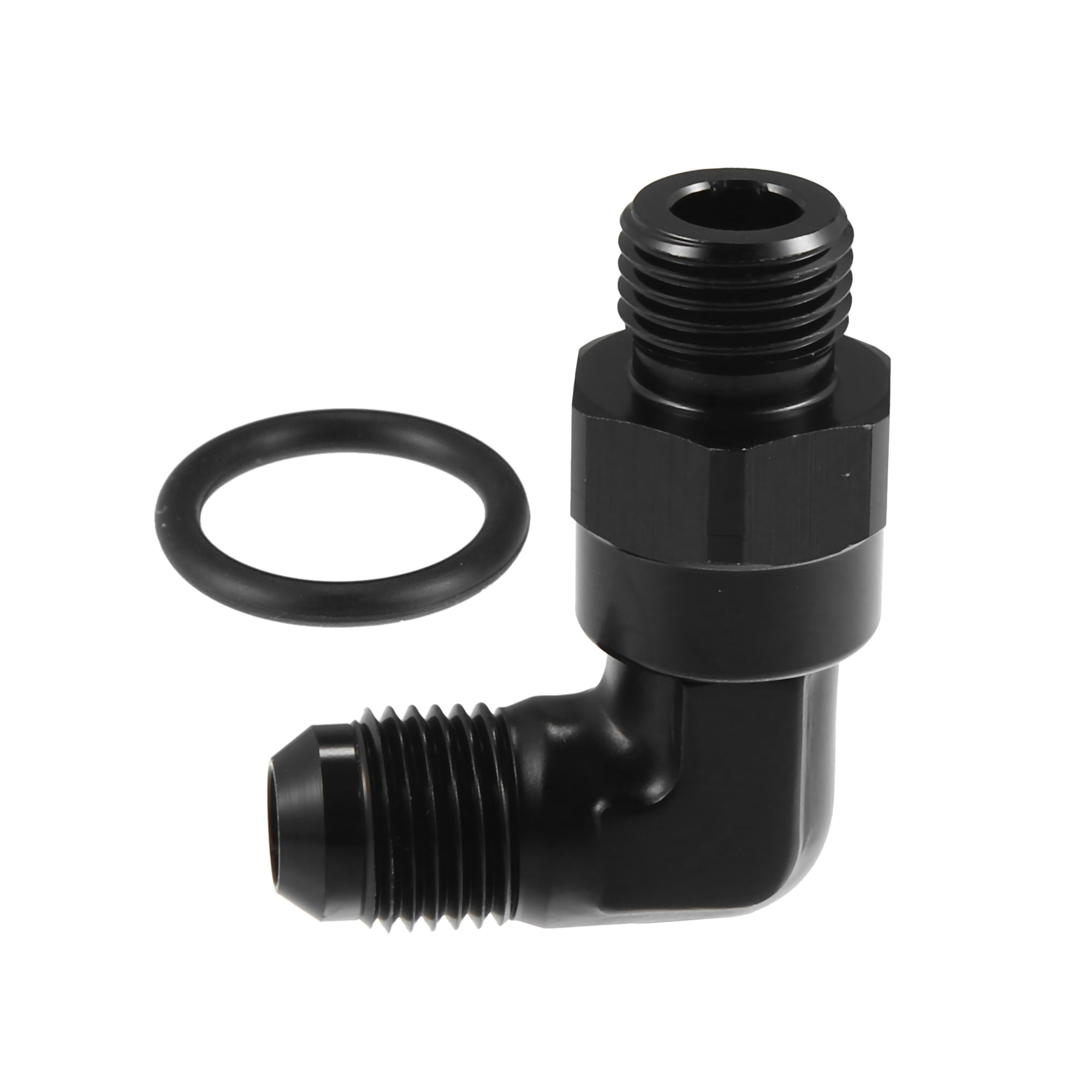 90 Degree 6AN Flare to 6AN ORB Port Male Fuel Pump Rail Adapter Swivel ...