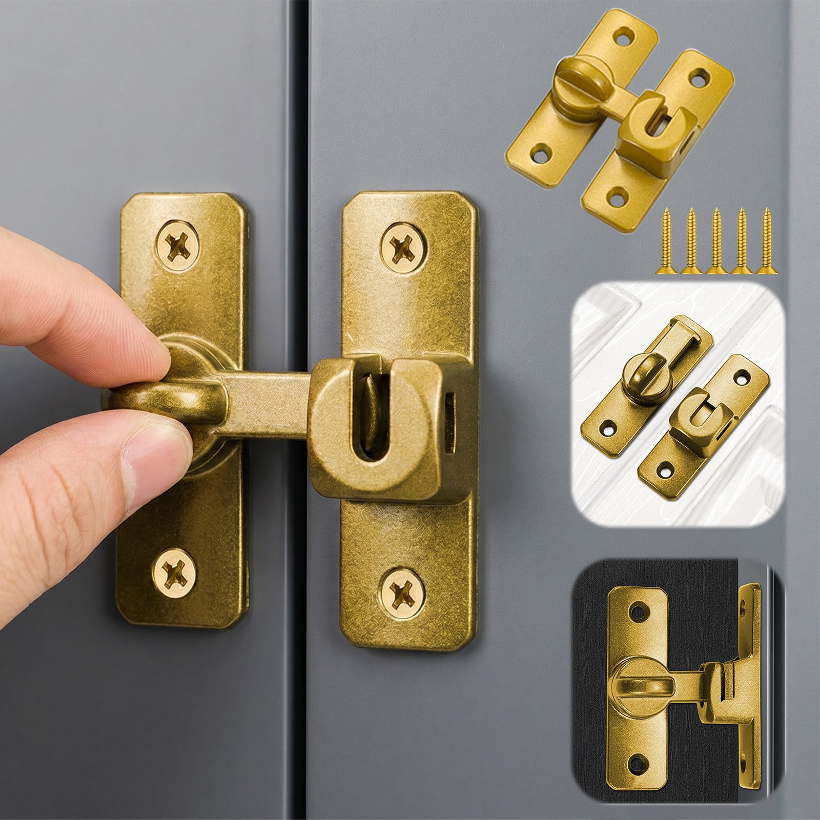 90 Degree Alloy Door, Rotate Door Lock for Barn Door Cabinet Window ...