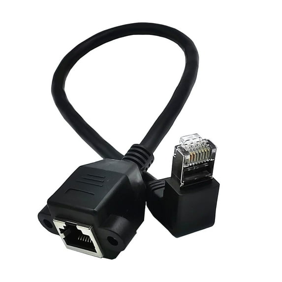 90 Degree Angled Ethernet Cable Cat6 RJ45 Ethernet Extension Cord Easy ...