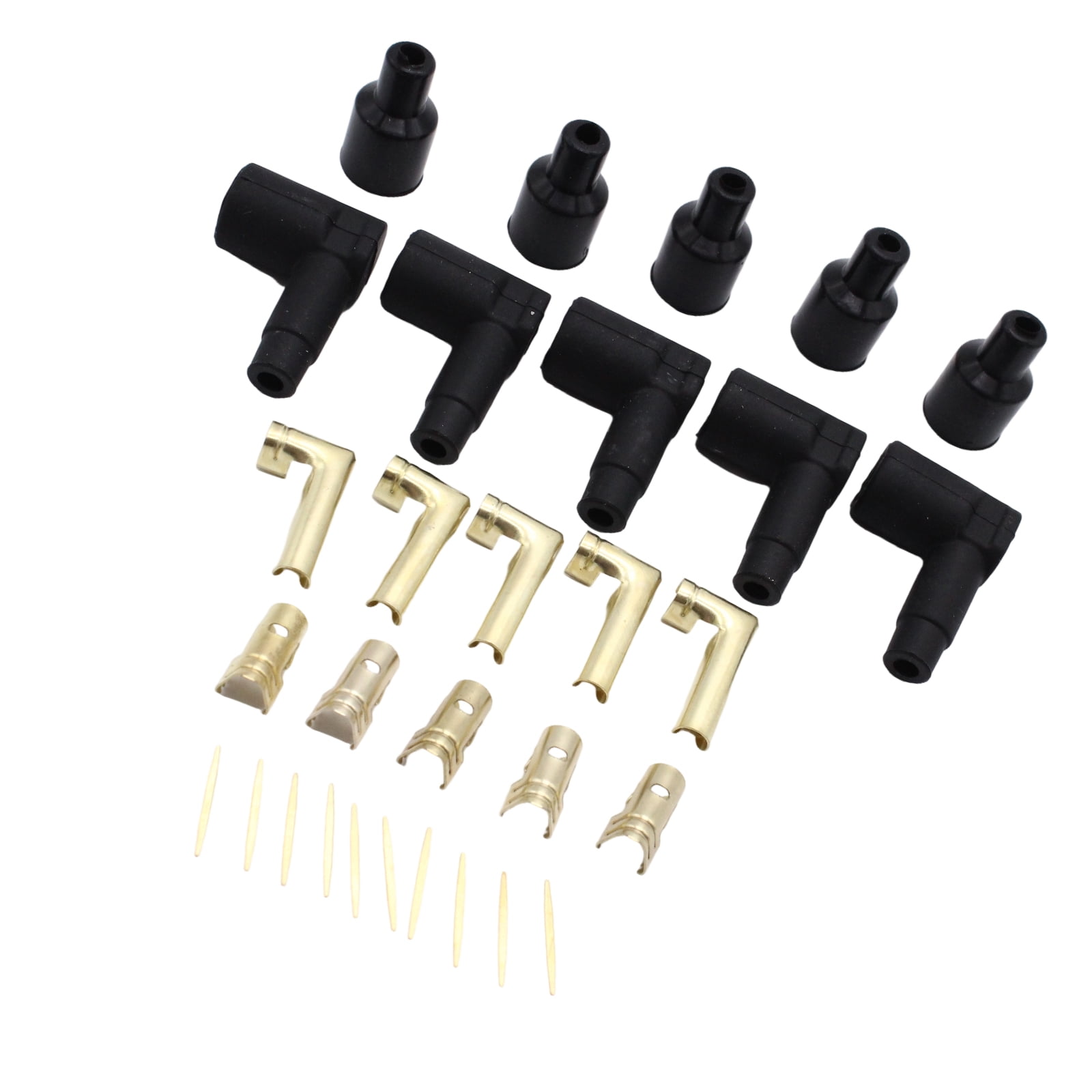 90 Degree Angled Ignition Coil Boot & Brass Terminals For 6 to 10mm ...