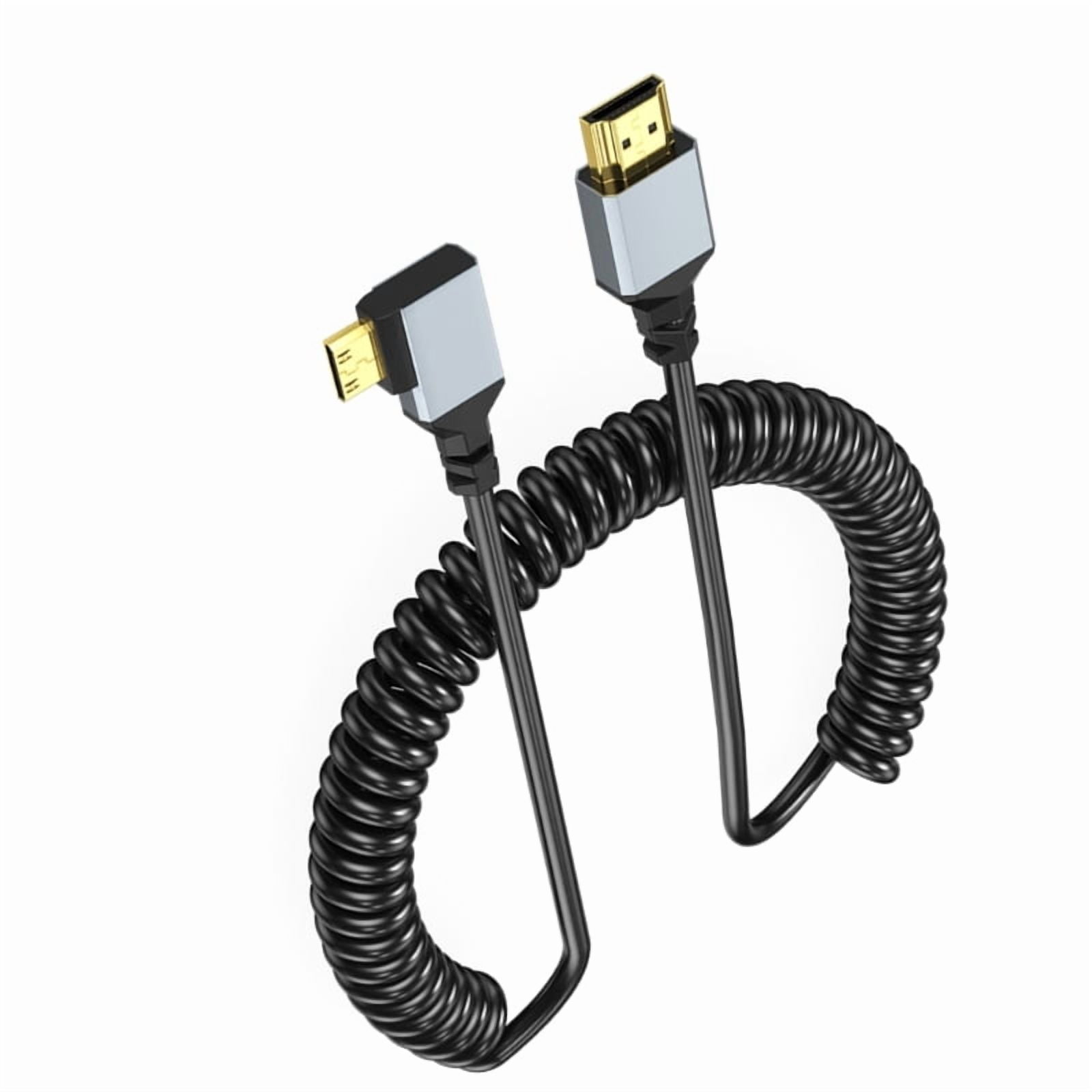 90 Degree Angled Option 4K Video Extension Coiled Cable 4K60Hz for ...