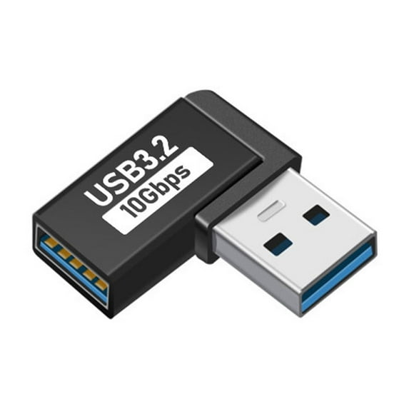 90 Degree Angled USB C Male To Female Adapter Alloy Connectors For ...