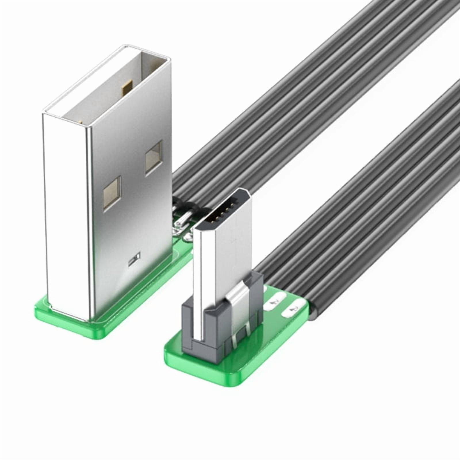90 Degree Angled USB to Micro USB Cable for Electronics Charging and ...