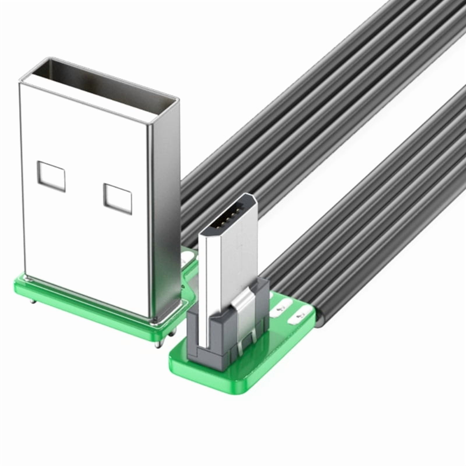 90 Degree Angled USB to Micro USB Cable for Electronics Charging and ...