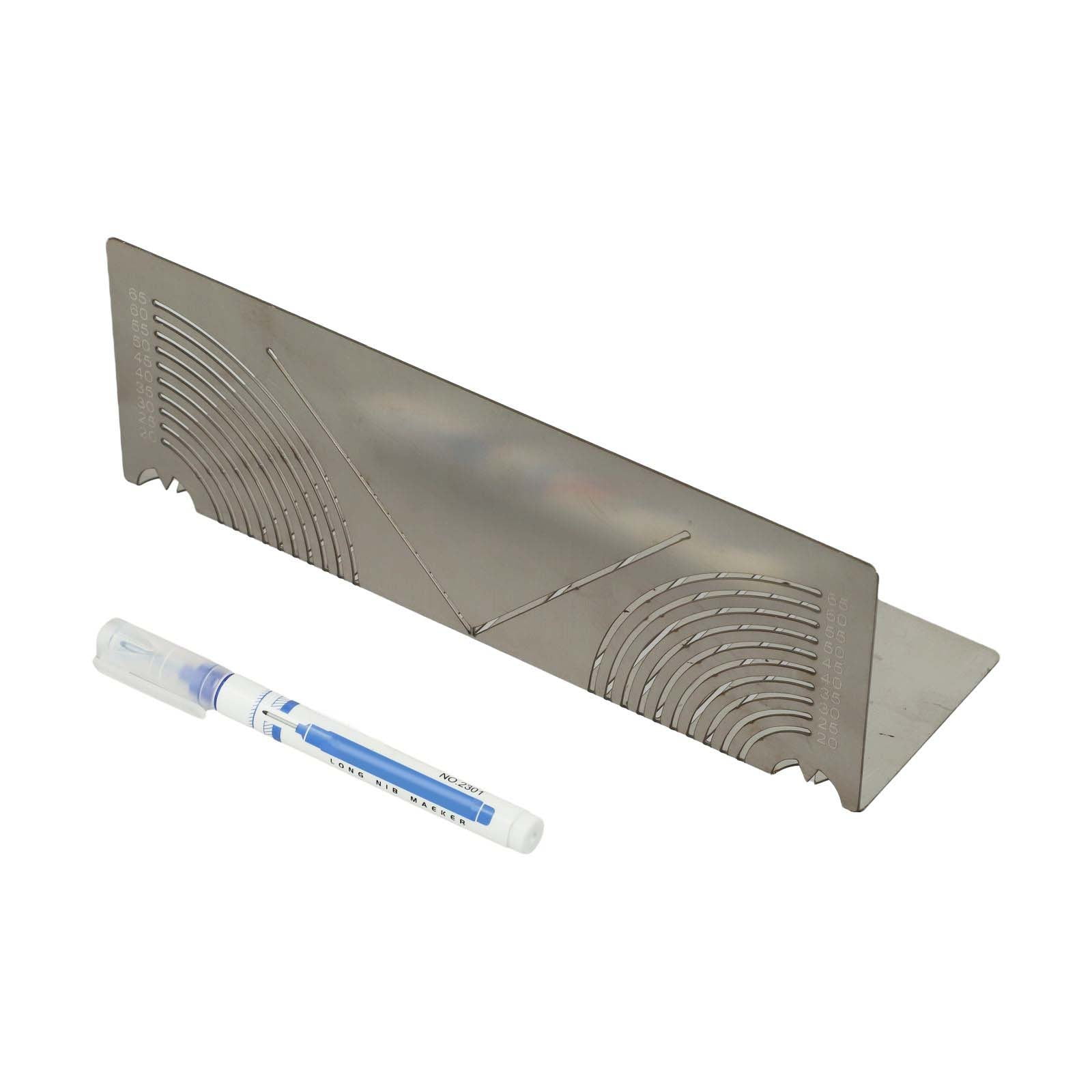 90 Degree Arc Angle Marking Ruler Tool With Marker Pen For Metalworking ...