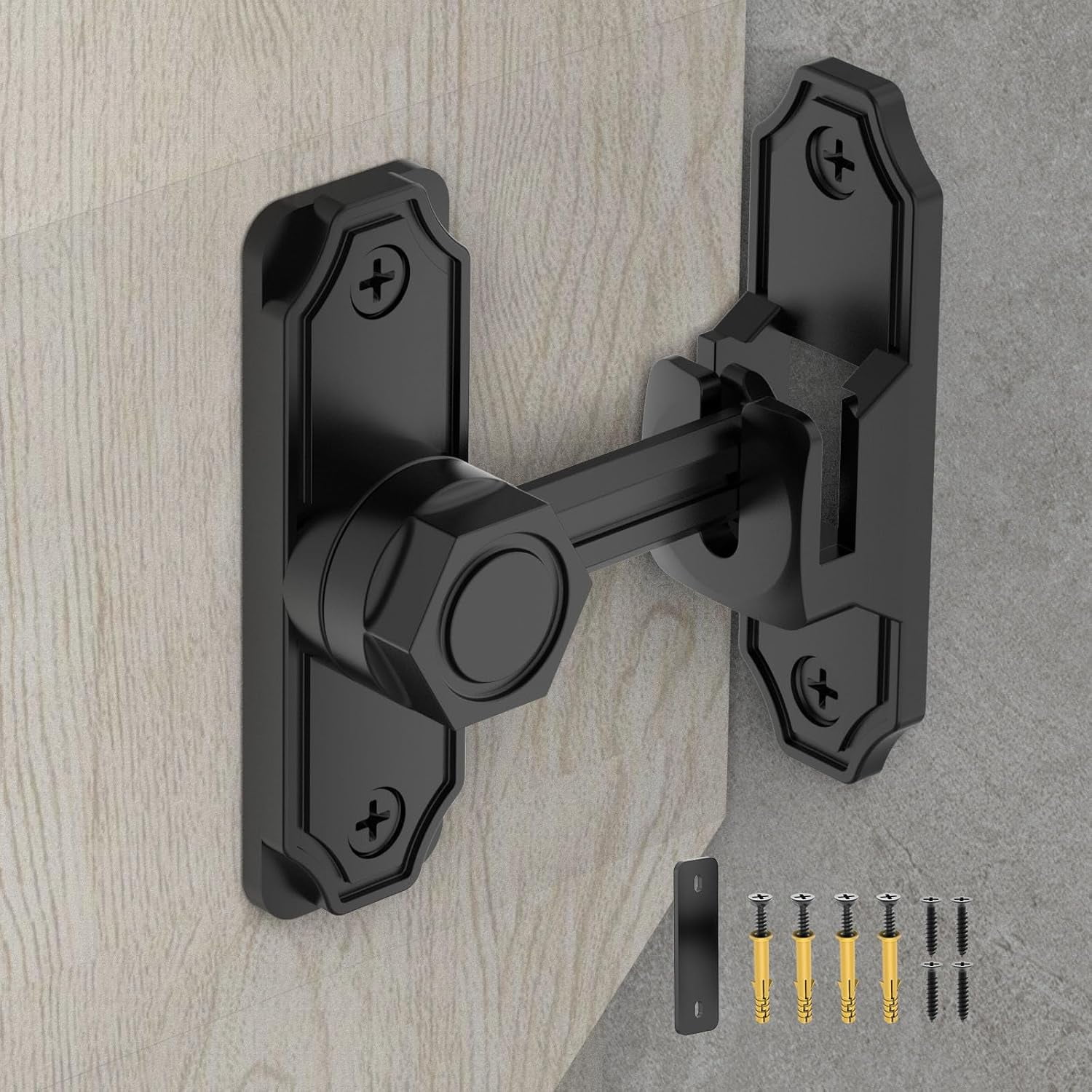 90 Degree Barn Door Lock Gate Latch, 90/180 Degree Door Hasp Latch ...