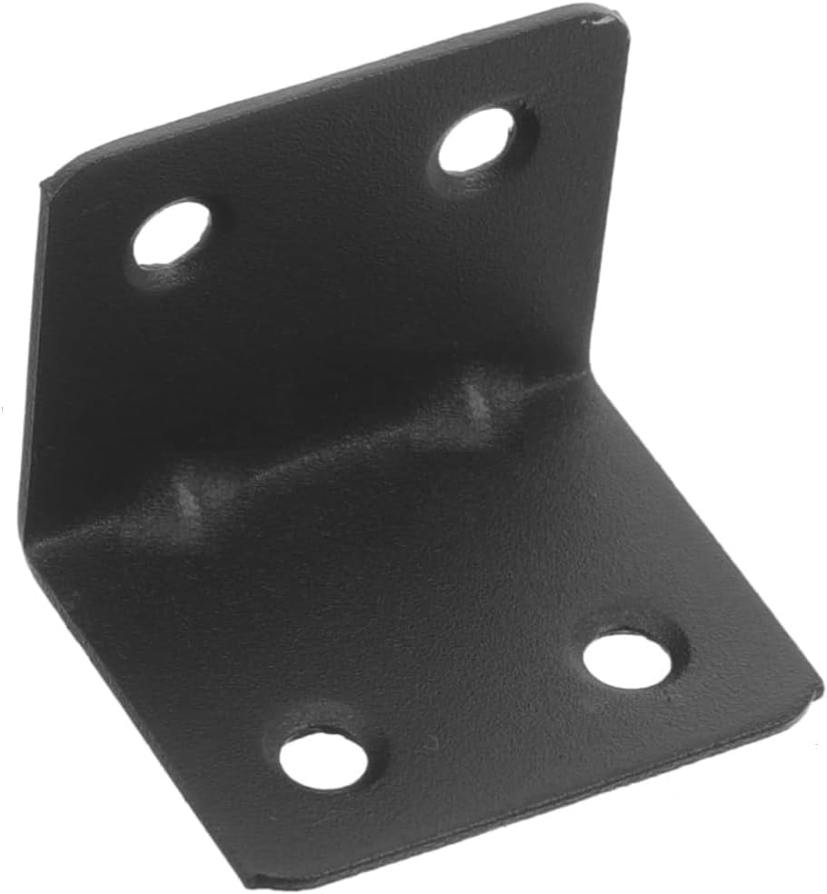 90 Degree Black Corner Brackets. Pack of 20, Steel Construction. Size ...
