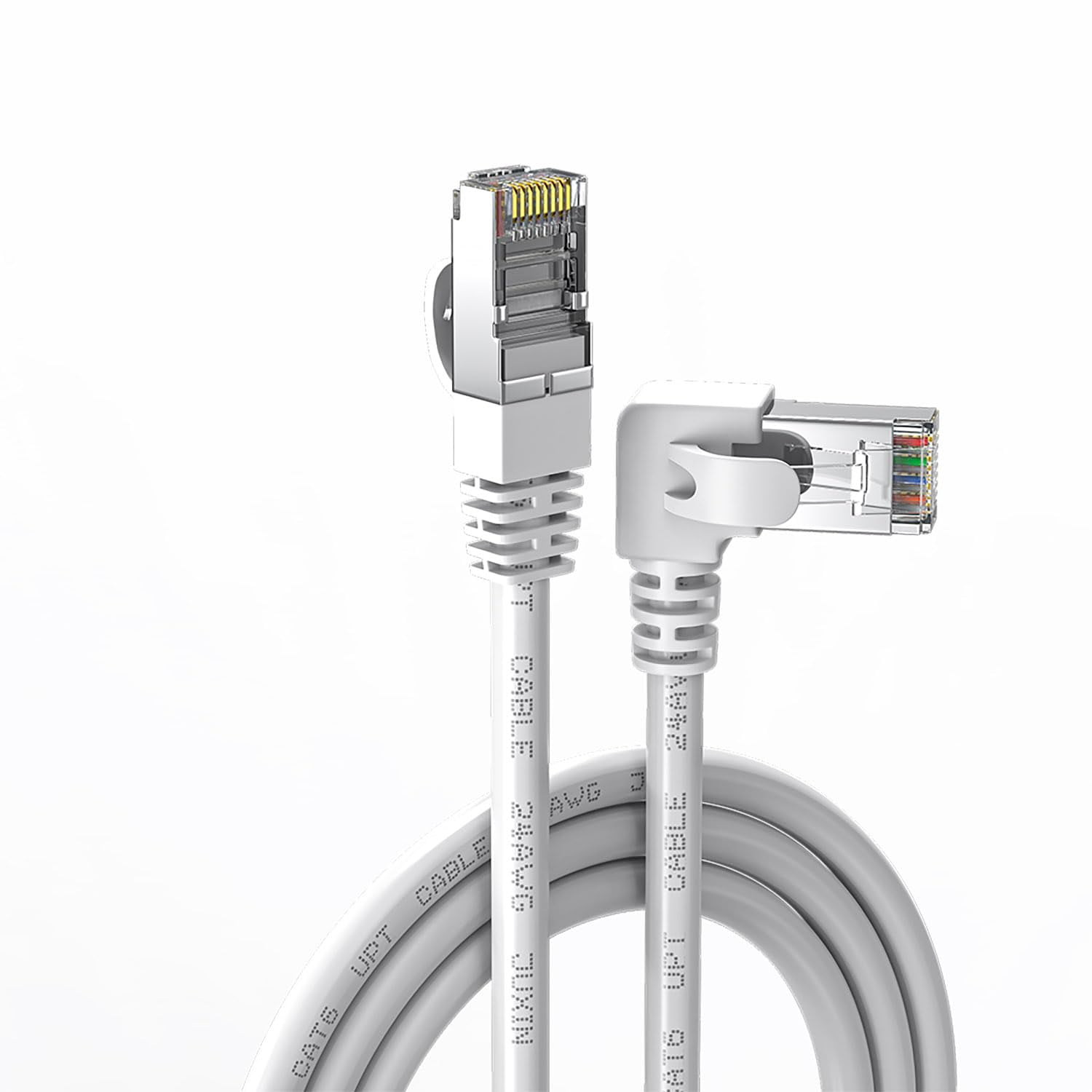 90 Degree CAT6 Ethernet Cable Right Angle RJ45 LAN Gigabit Network Cord ...