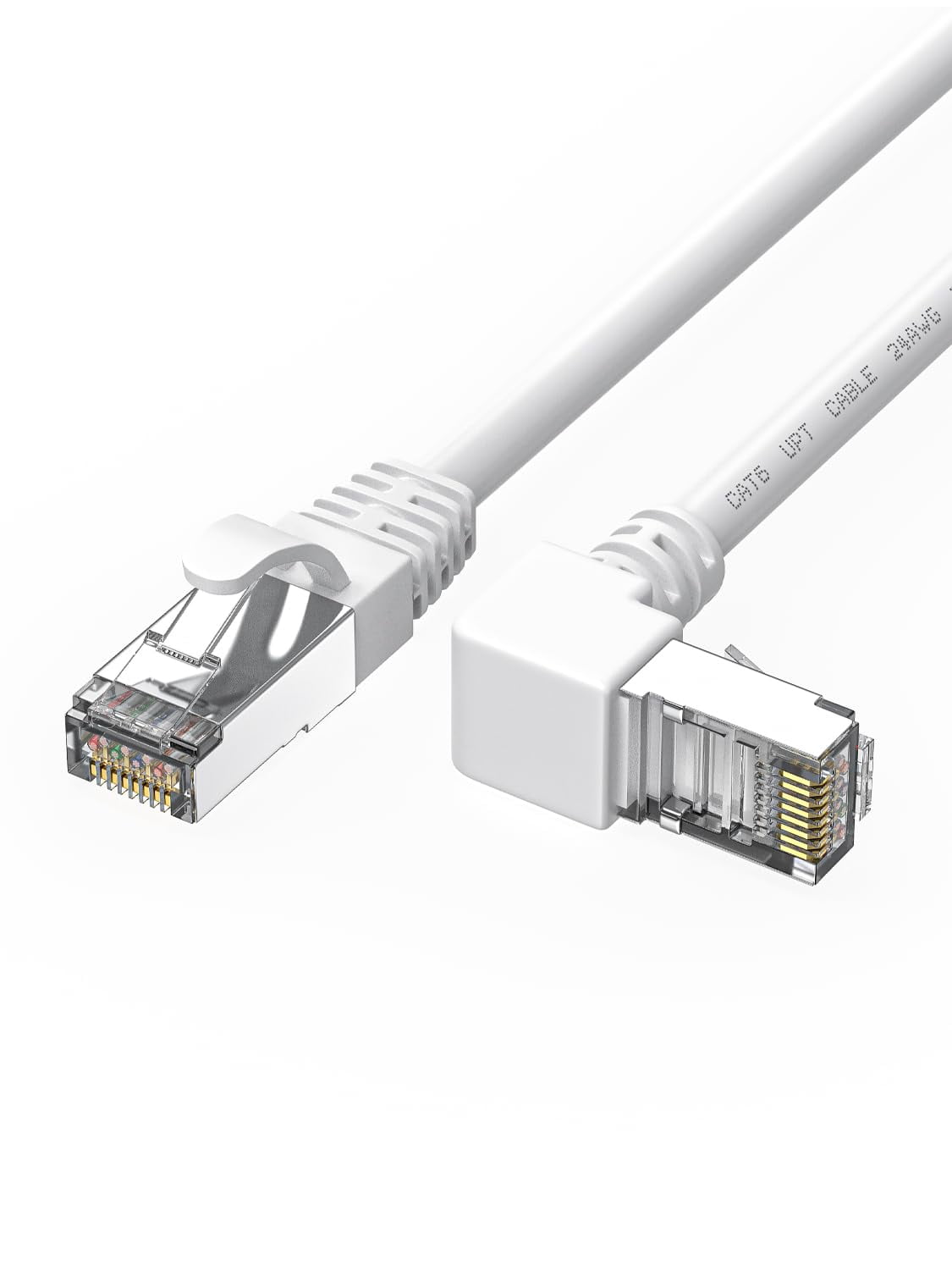 90 Degree CAT6 Ethernet Cable Right Angle RJ45 LAN Gigabit Network Cord ...