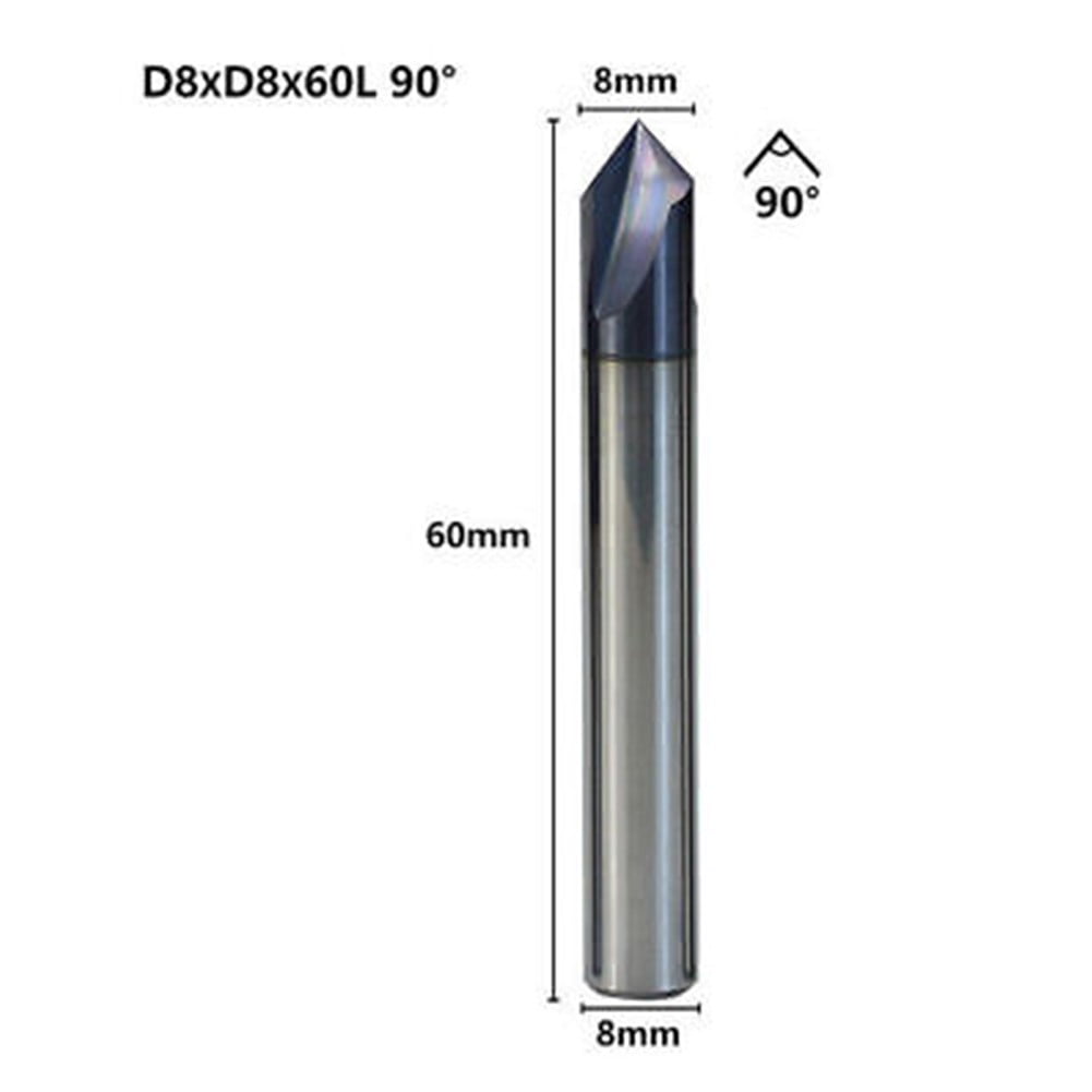 90 Degree Chamfer End Mill 3Flute Milling Cutter Carbide Router ...