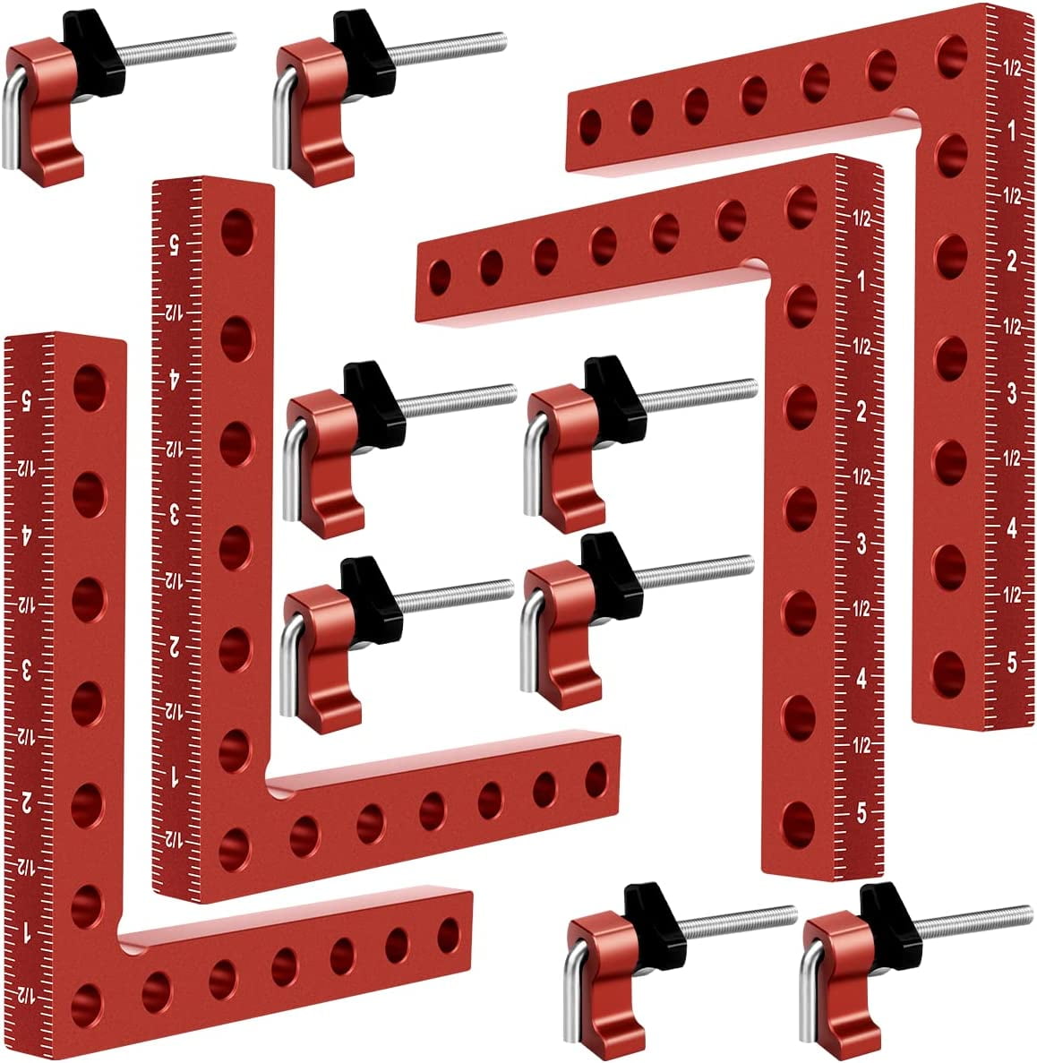 "90 Degree 5.5""x5.5"" Aluminum Corner Clamps, Right Angle Tool, for ...