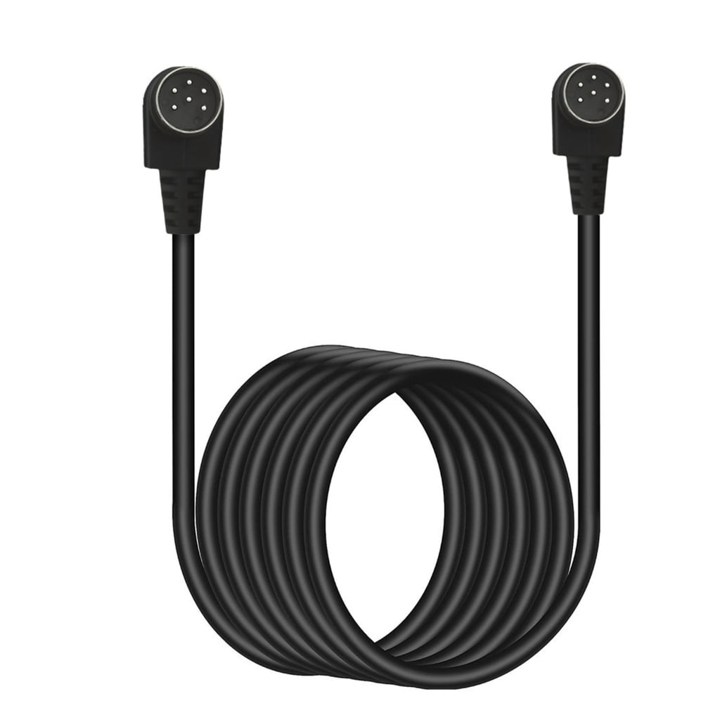 90 Degree DIN 6Pin Male to Male Cable Adapter Converter 6Pin Sound Data ...