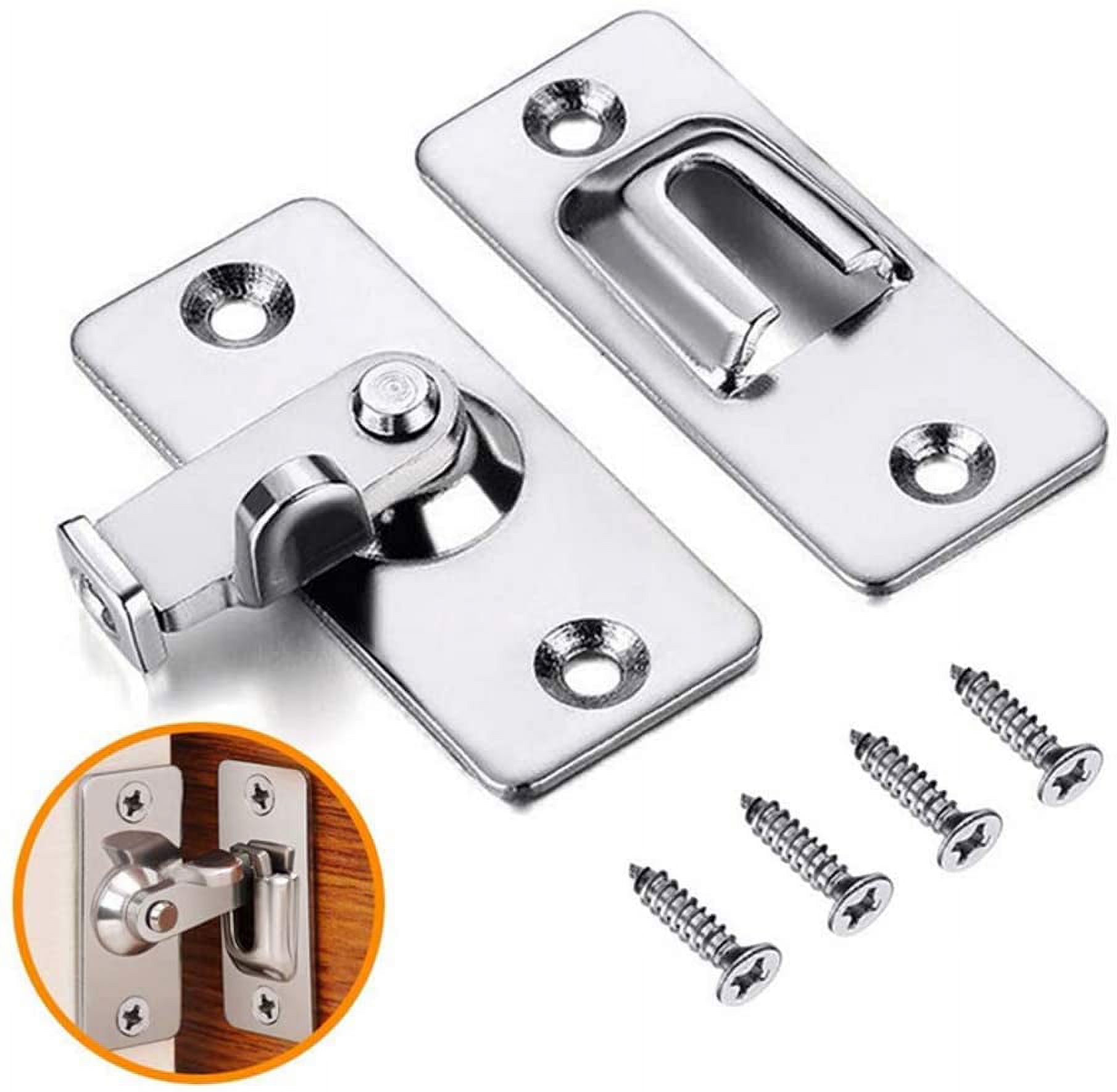90 Degree Door Lock Latch Stainless Steel Security Angle Lock with 4 ...