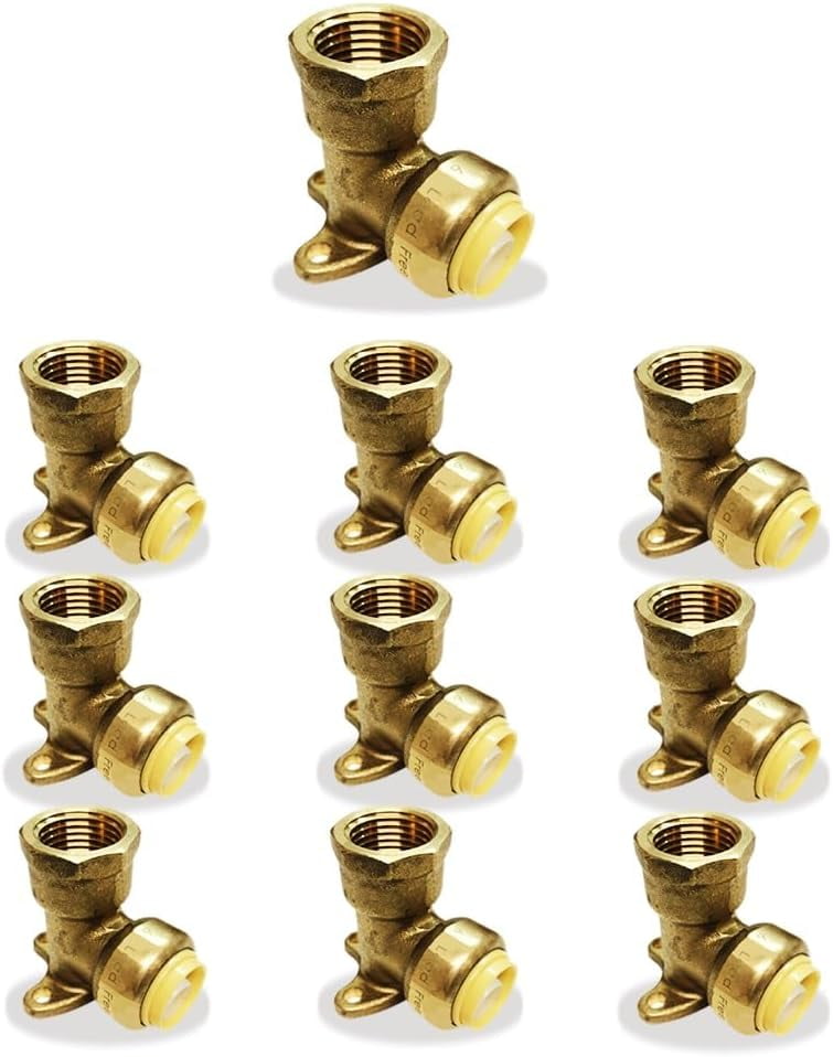 90 Degree Drop Ear Elbow Push Fit Plumbing Fittings 1/2" x 1/2" NPT ...