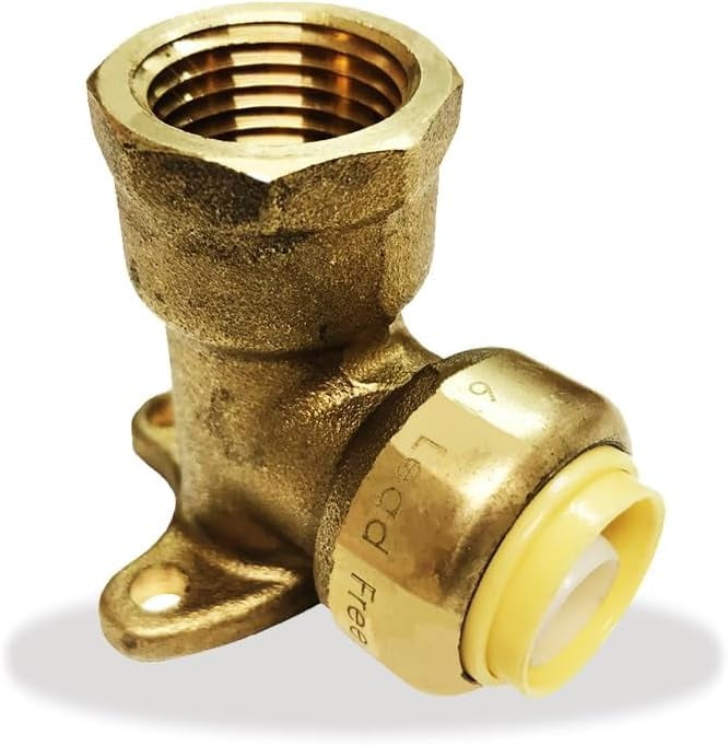 90 Degree Drop Ear Elbow Push Fit Plumbing Fittings 1/2" x 1/2" NPT ...