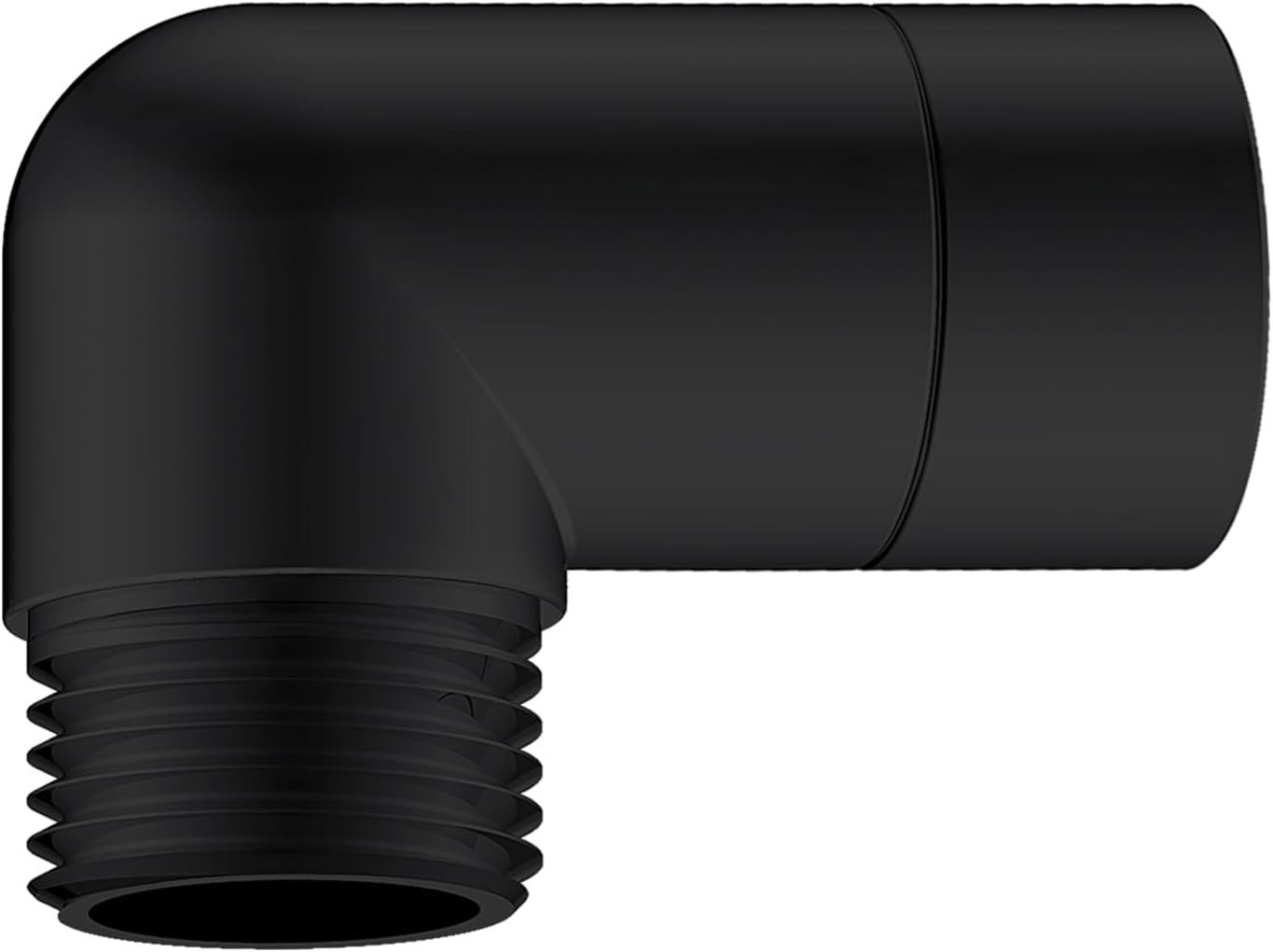 90 Degree Elbow Shower Head Adapter Black All Metal Handheld Shower ...