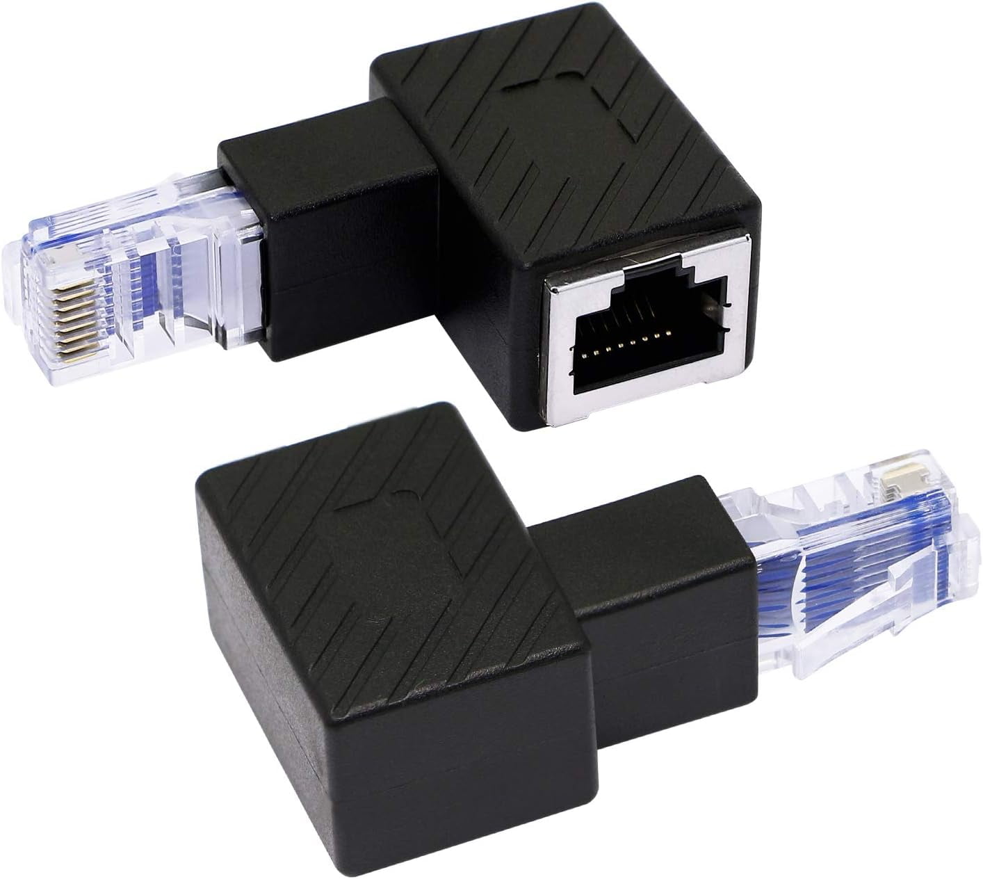 90 Degree Ethernet Adapter,Up Angle Rj45 Male To Female Extension Cat6 ...