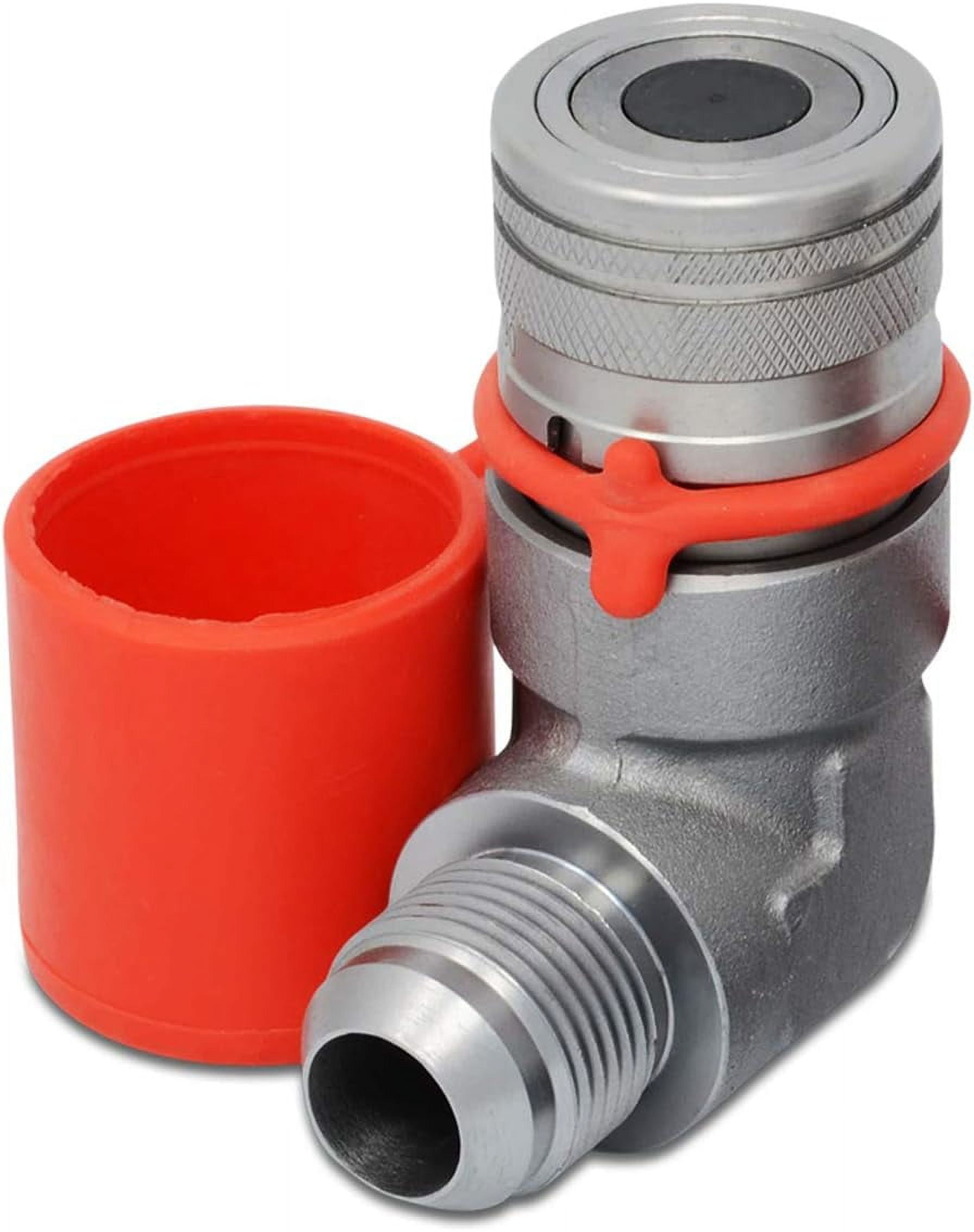 90 Degree Female Flat Face Hydraulic Quick Connect Female Coupler, 3/4 ...