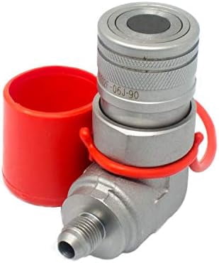 90 Degree Female Flat Face Skid Steer Hydraulic Quick Connect Coupler ...