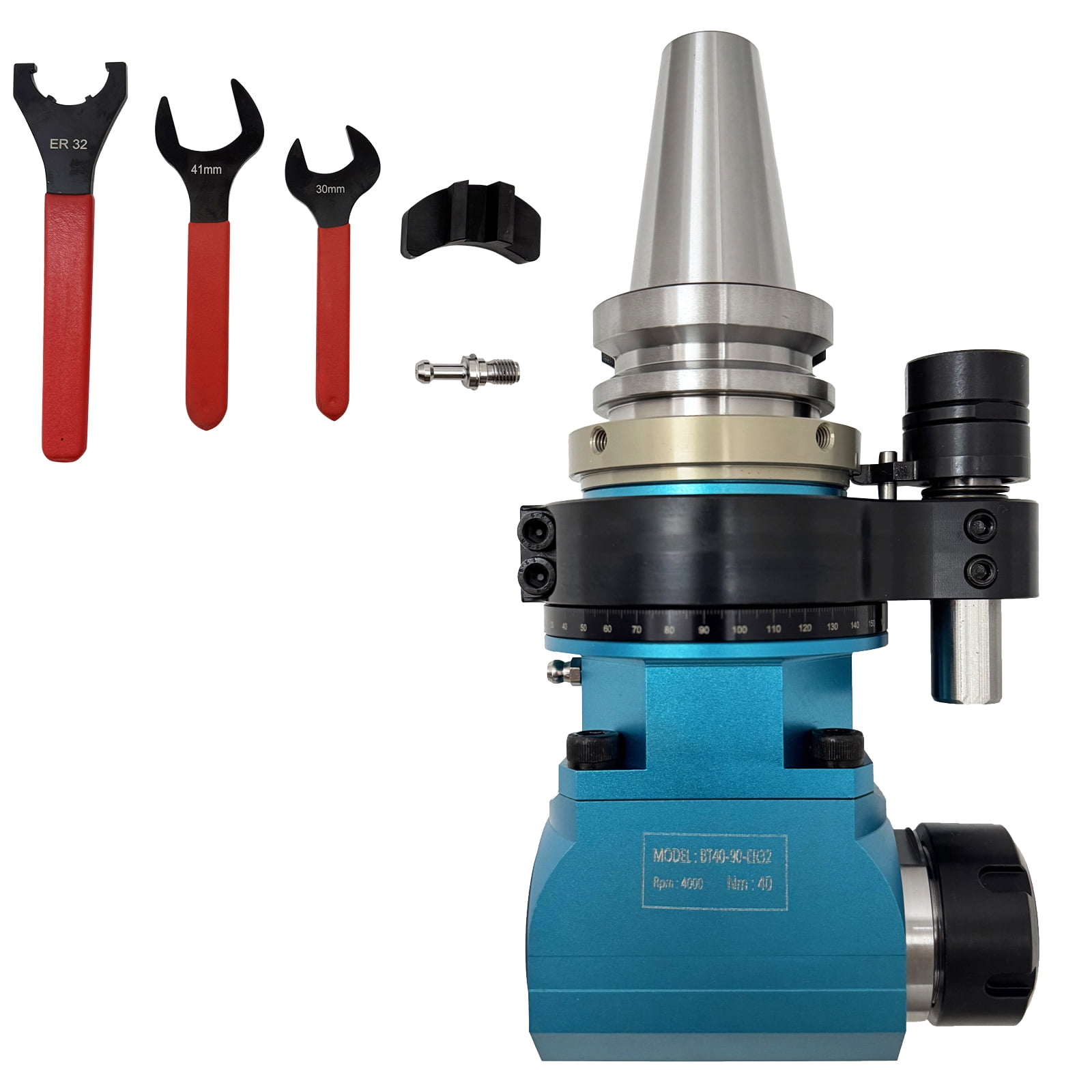 90 Degree Fixed Angle Head ER32 for CNC Machine Center BT40 Spindle ...