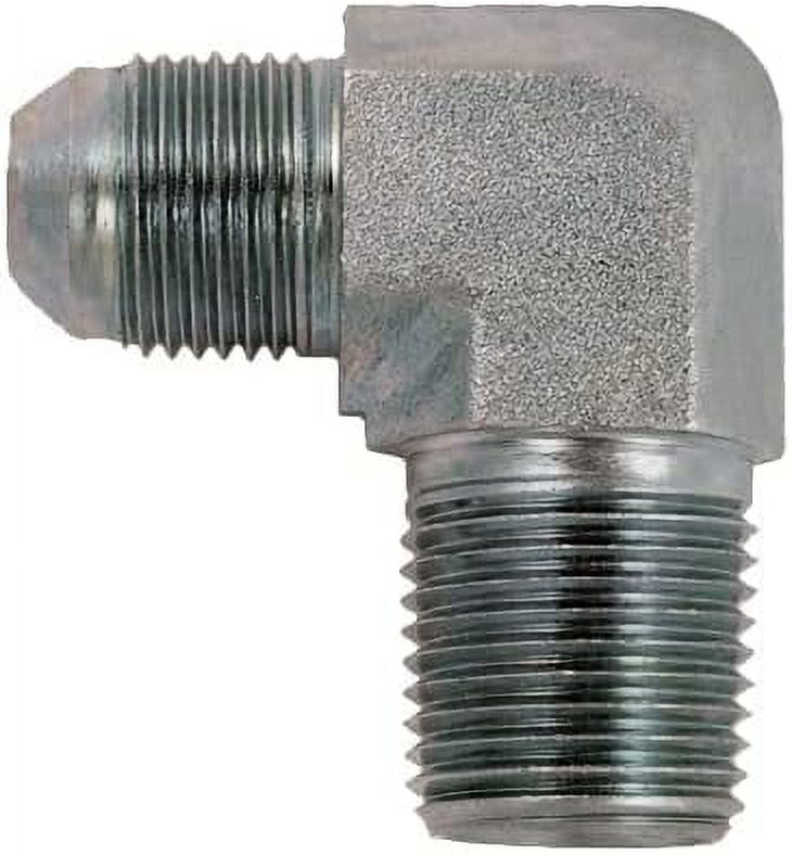 90 Degree Flared Tube Elbow 1/4" JIC Male X 1/4" NPTF Male Pipe Corner Hydraulic Fitting | 2501 ...