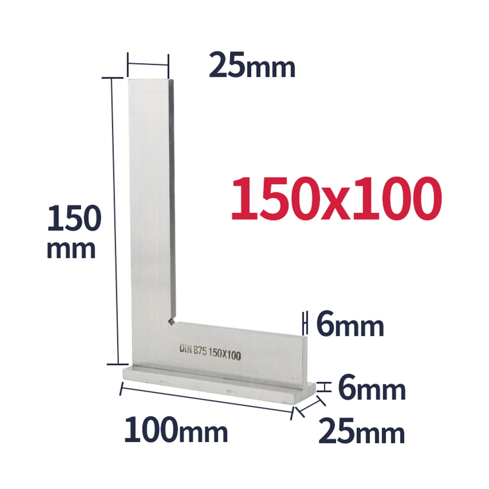 90 Degree Flat Edge Square Ruler Carpentry Square Woodworking Tools ...