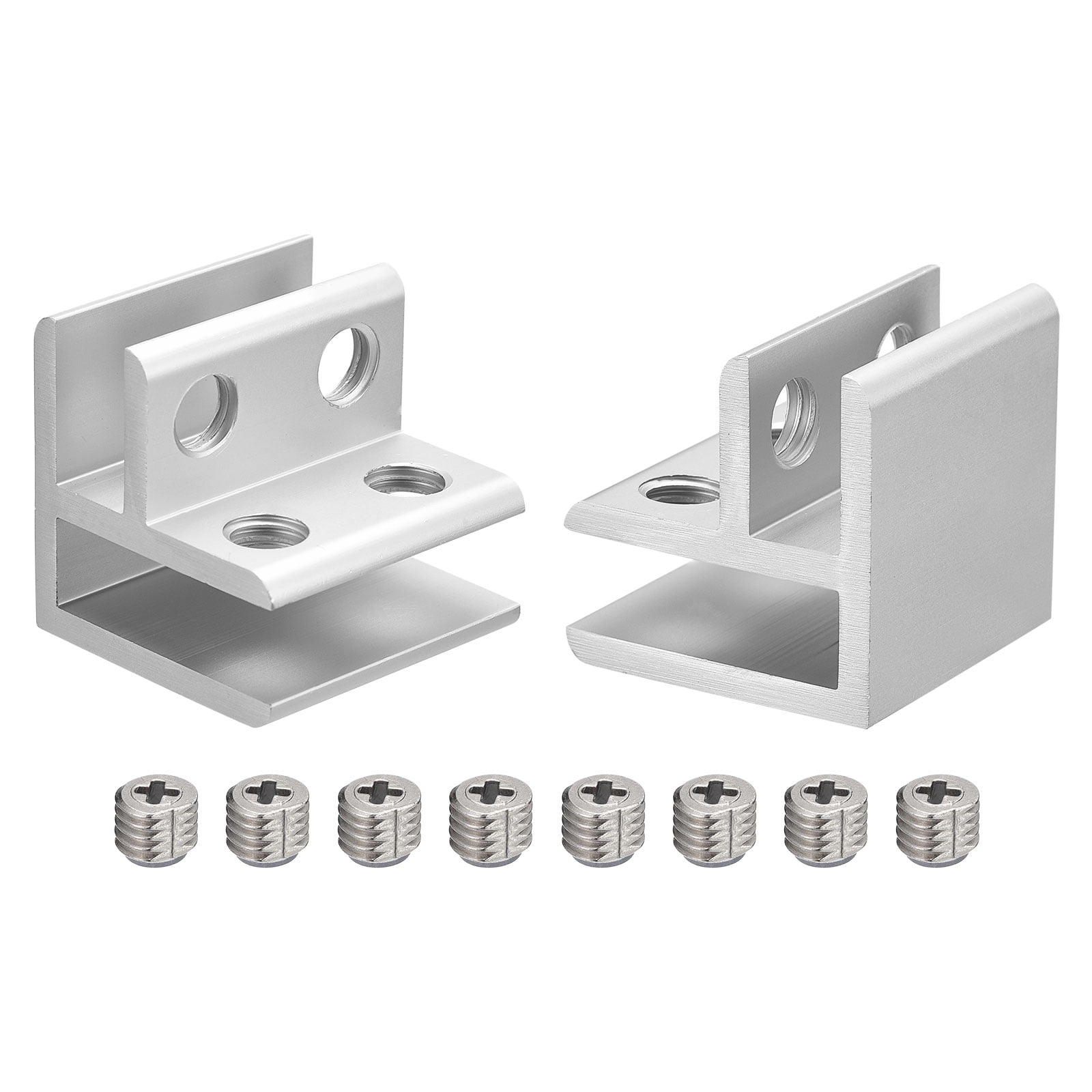 90 Degree Glass Clamp, 2 Pack for 6-10mm Aluminum Alloy Double Side ...