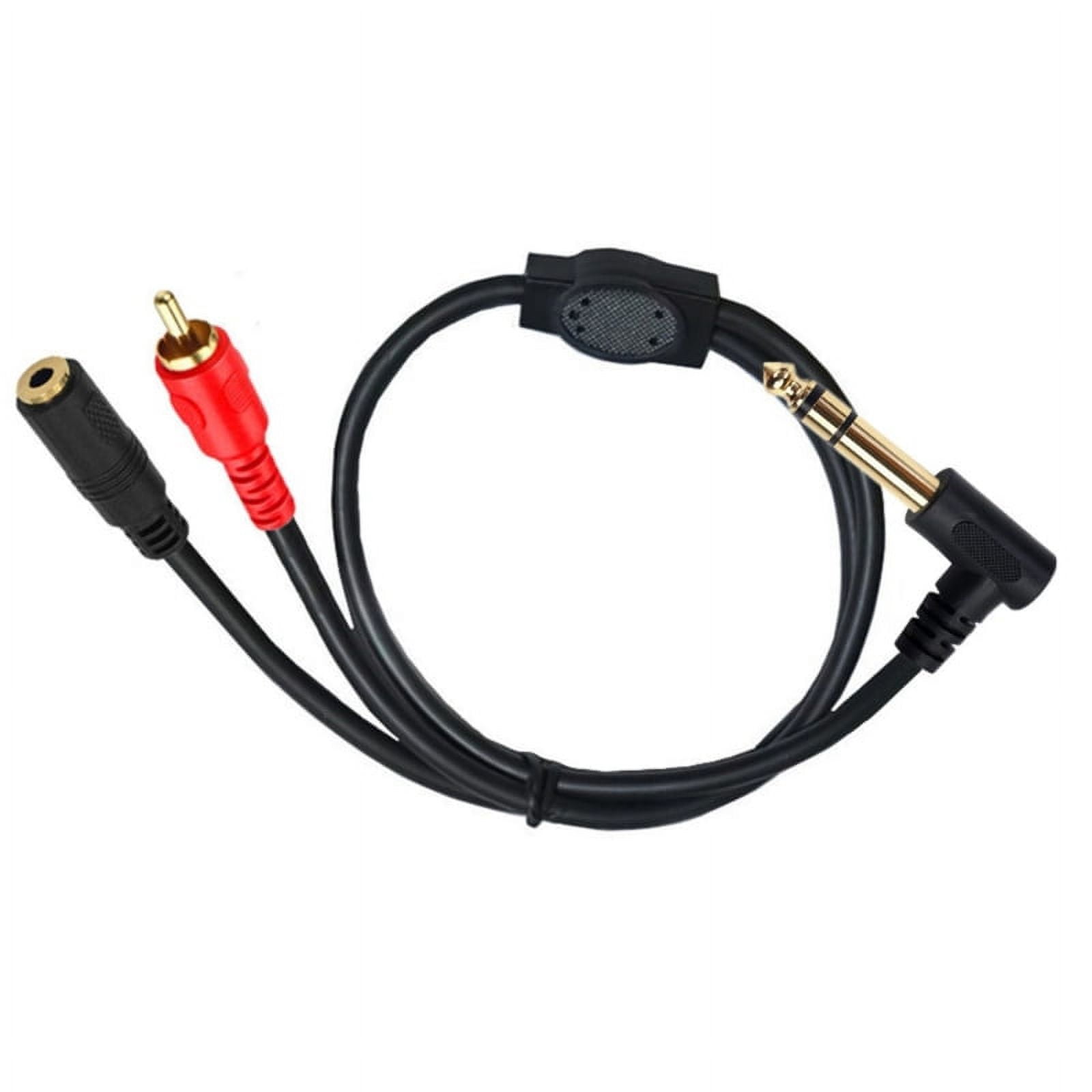 90 Degree Headphone Audio Microphone Jack Trs Stereo Plug Cable 35mm 18 Female To 635mm 14