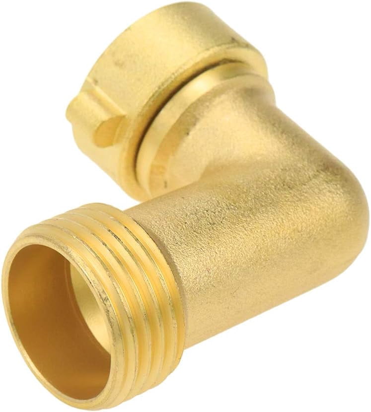 90 Degree Hose Elbow, Brass Garden Hose Elbow Connector, Female Male ...