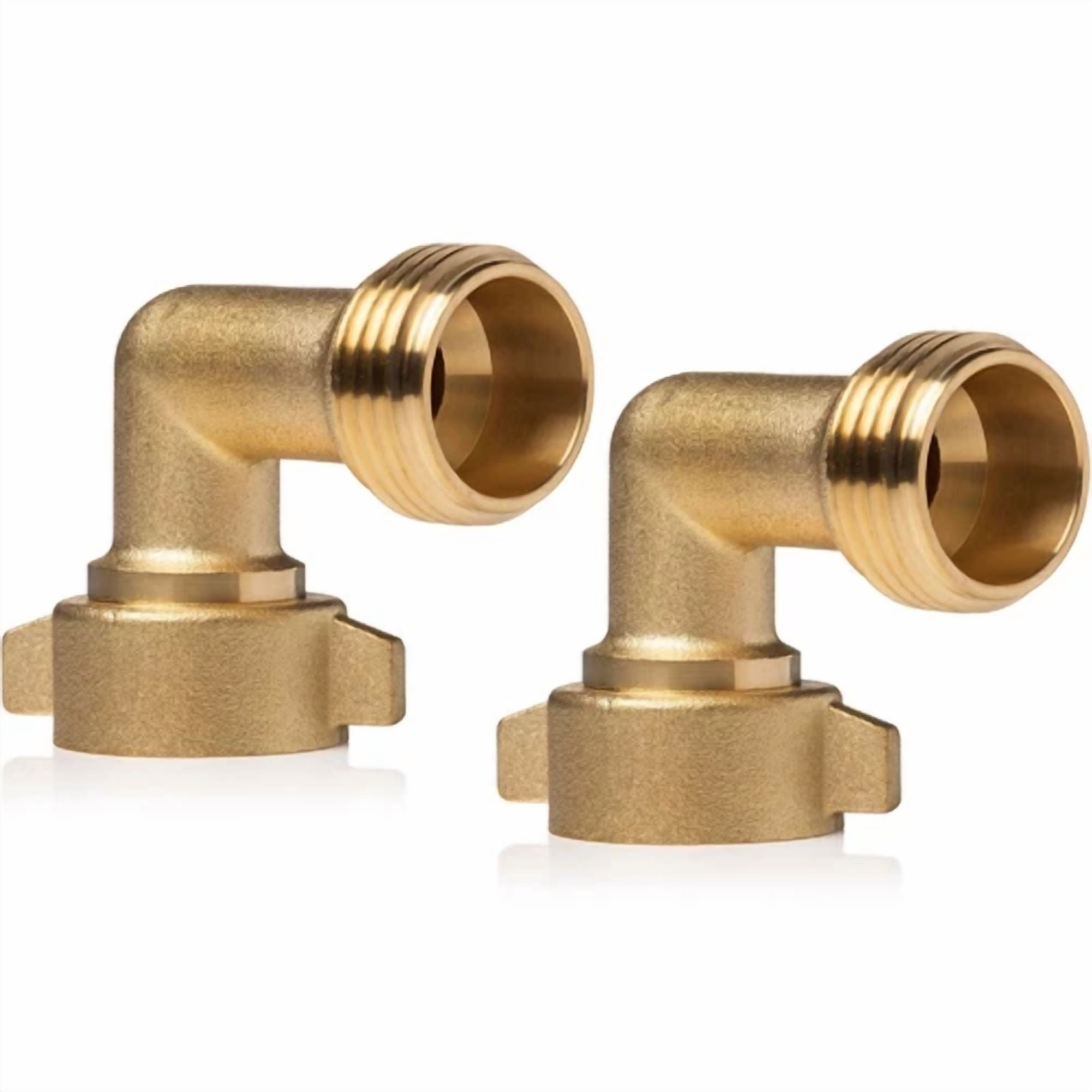 90 Degree Hose Elbow Lead-Free Brass Water Rv Connector Garden Hose ...