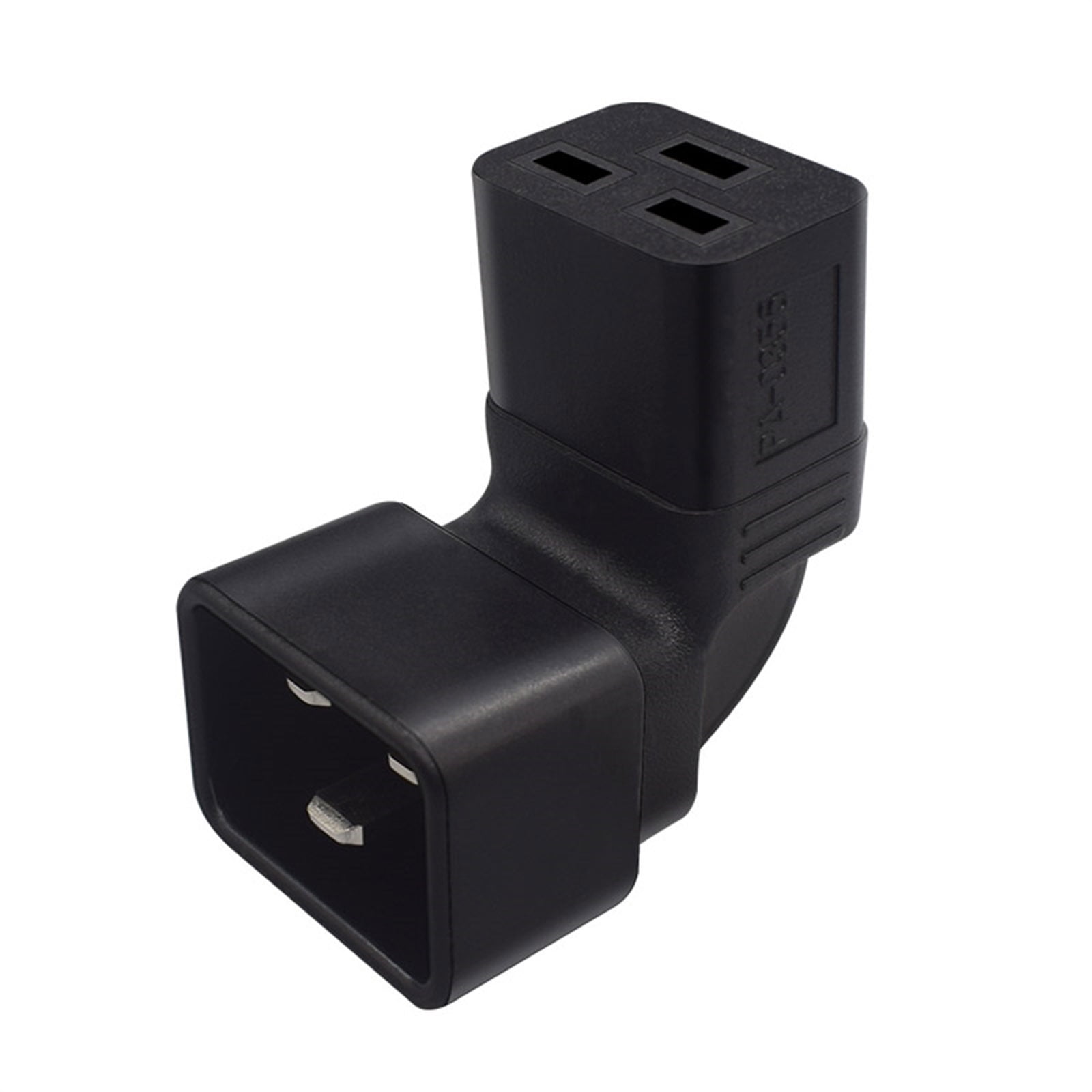 90 Degree IEC320 C20 to IEC320 C19 Power Conversion Adapter, 3 ...