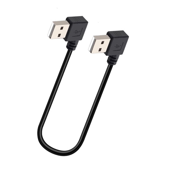 90 Degree L Shape USB2.0 Male to Male Cable 25cm Data Transfer Cord ...