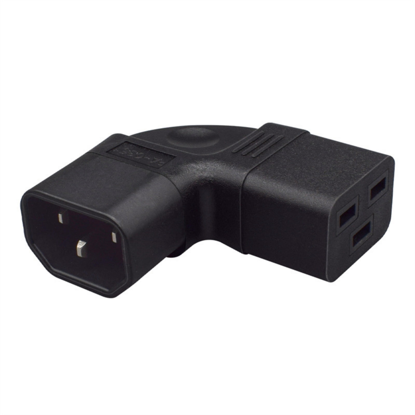 90 Degree Left Angled C14 to C19 Power Adapter 10A Male to 16A Female ...
