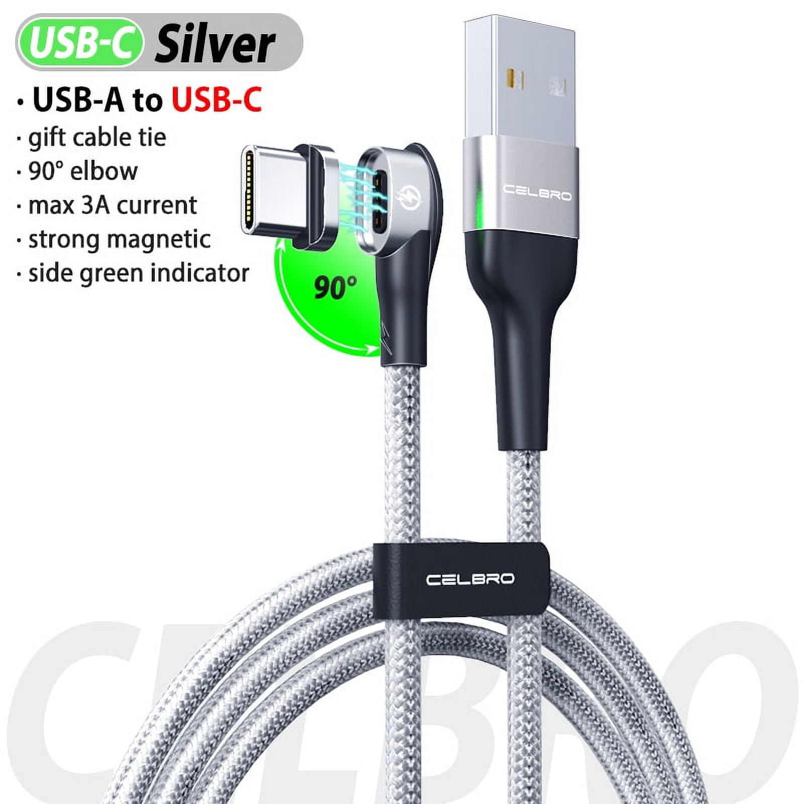 90 Degree Magnetic Cable Micro USB Type C Fast Charging Cable for ...