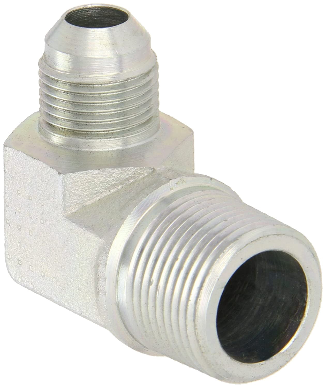 90 Degree Male Elbow, JIC 37 Degree & NPT End Types, Carbon Steel, 1/2 ...