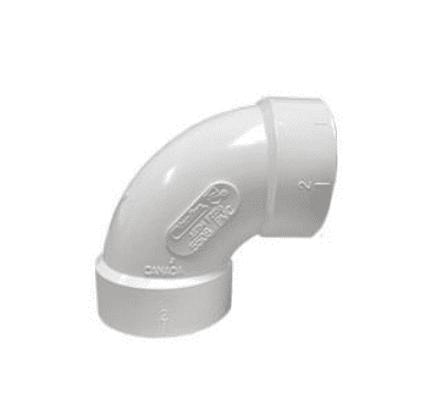 90 Degree, PVC, White 2", Elbow Pipe Fittings, 1 Piece 1 Pack - Walmart.com