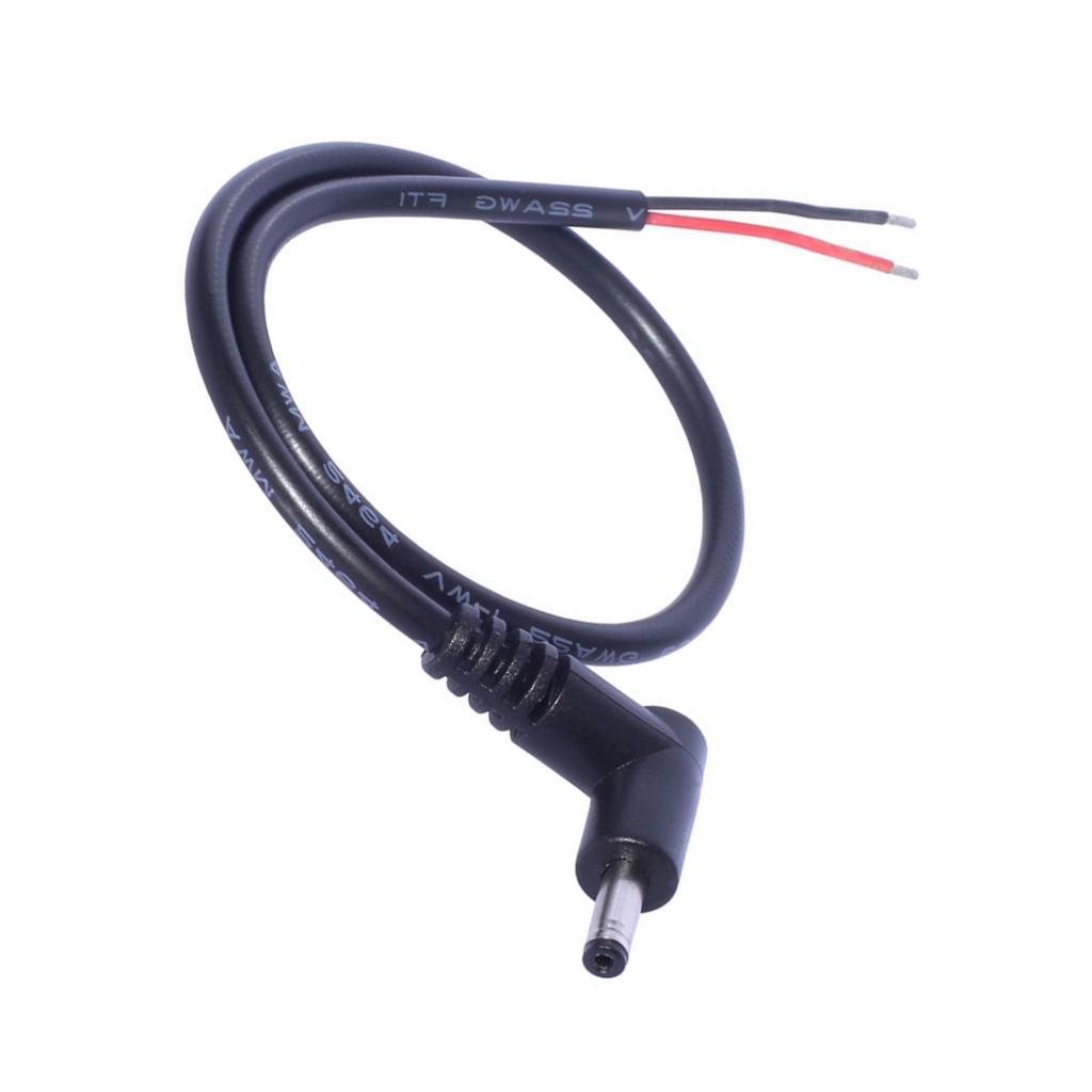 90 Degree Power Supply Cable 3.5x1.35mm Male Connector to Bare Wire ...