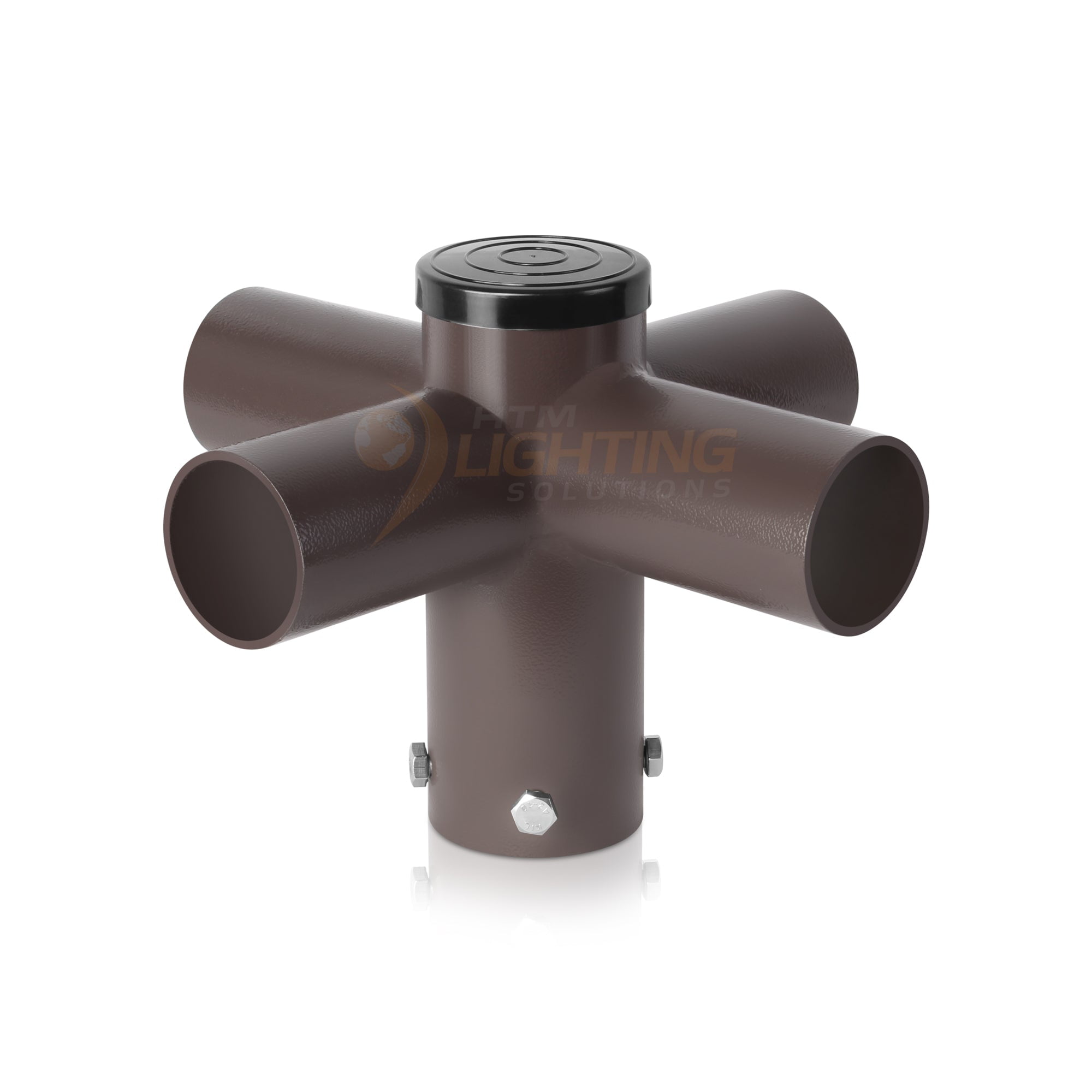 90 Degree Quad Tenon Adapter, 2-3/8in Pole Mount Horizontal Arm Spoke ...