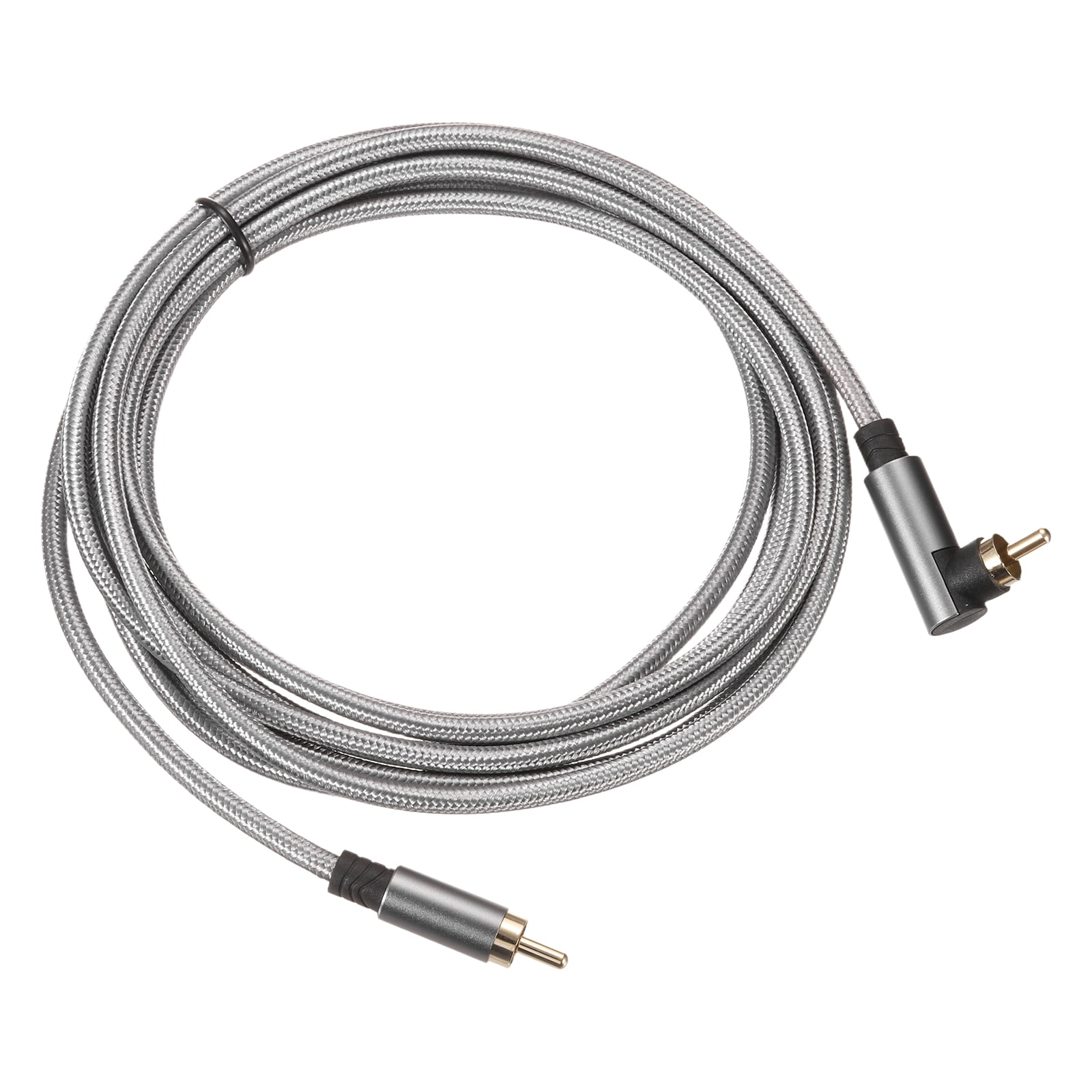 90 Degree RCA Cable 10ft, RCA to RCA Subwoofer Cable Dual Shielded ...