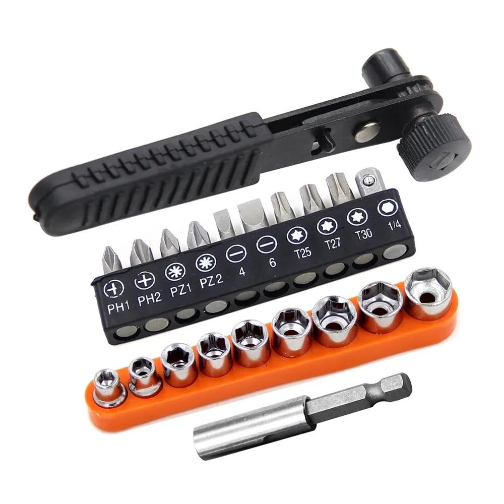 90 Degree Ratchet Screwdriver Socket Bidirectional Wrench Screwdriver ...