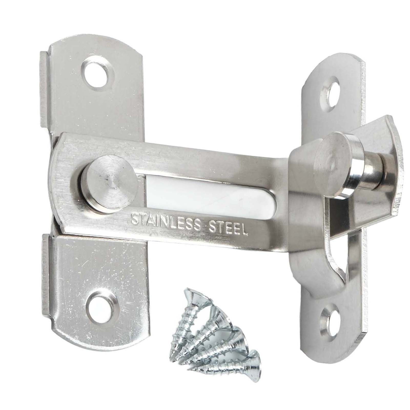 90 Degree Right Angle Door Latch Buckle Hasp Sliding Lock Bolt Safety ...