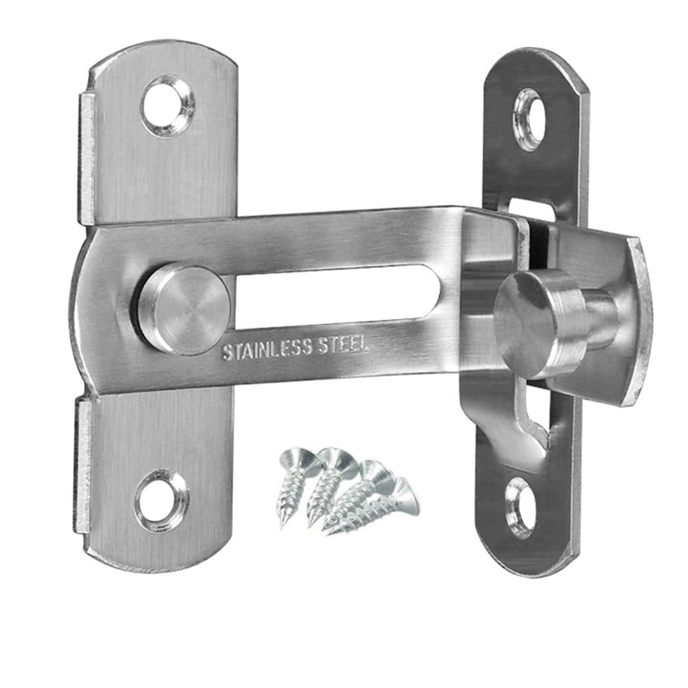 90 Degree Right Angle Door Latch Buckle Hasp Sliding Lock Bolt Safety ...